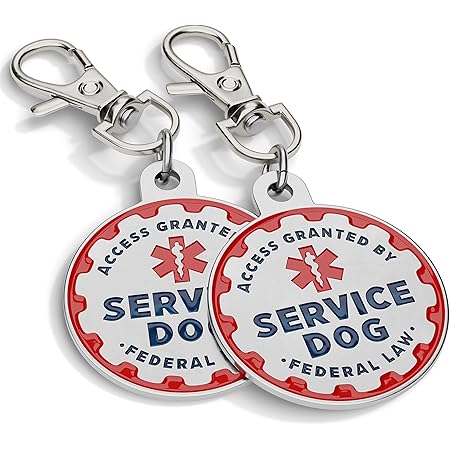 Amazon.com : Service Dog TAG Small Breed Premium Double Sided Dog ...