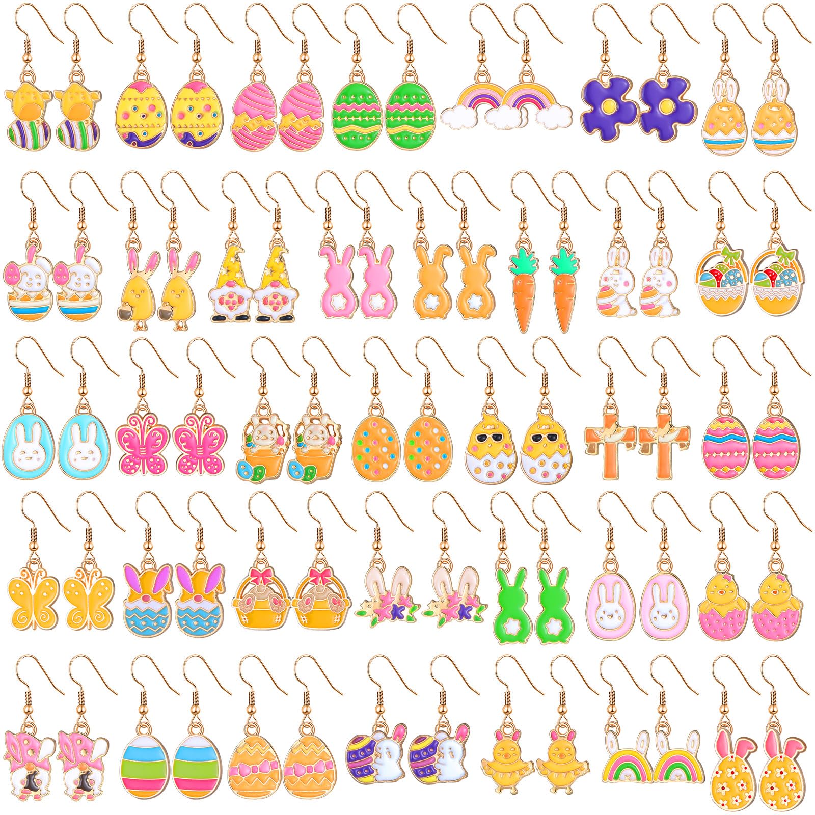 Amazon.com: Hotop 36 Pair Easter Earrings for Women Bulk Easter Jewelry ...