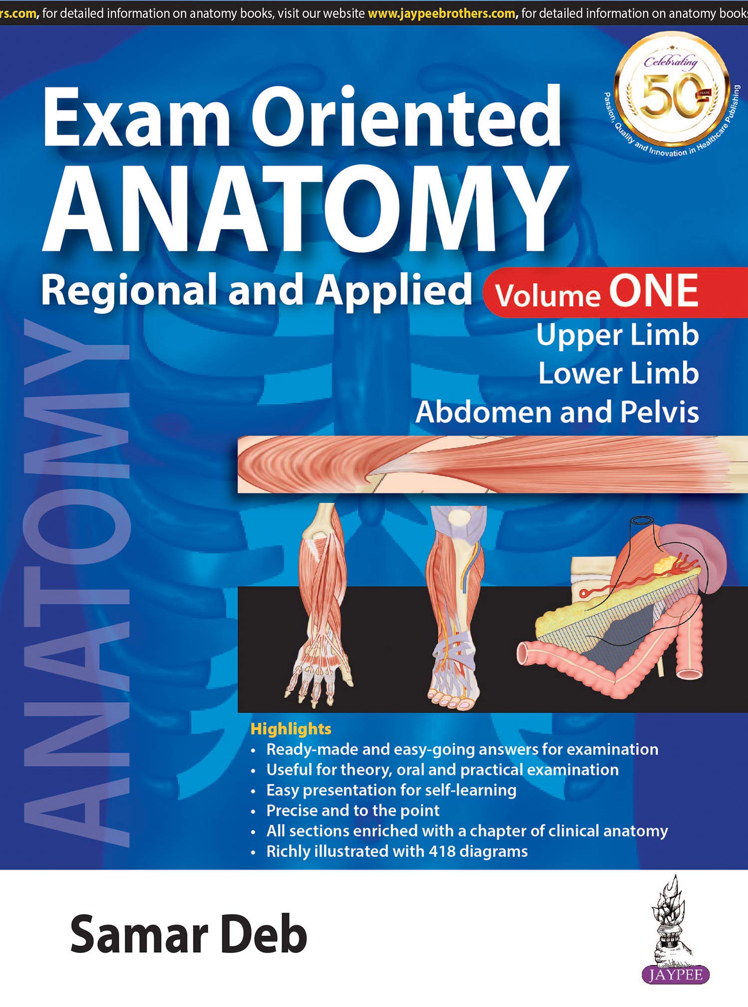 EXAM ORIENTED ANATOMY REGIONAL AND APPLIED VOLUME-1, UPPER LIMB,LOWER ...
