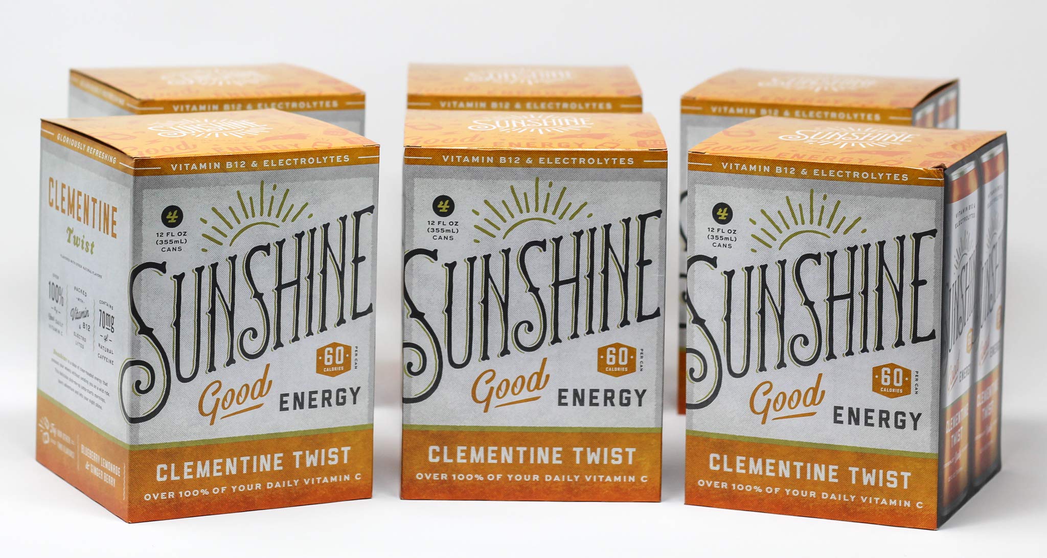 Buy Sunshine Sparkling Energy Drink, Clementine Twist, Vitamin C ...