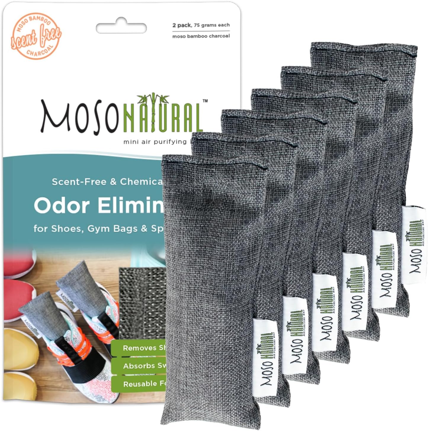 Amazon.com: Moso Natural Air Purifying Bag (2 Pack) A Scent Free Odor ...