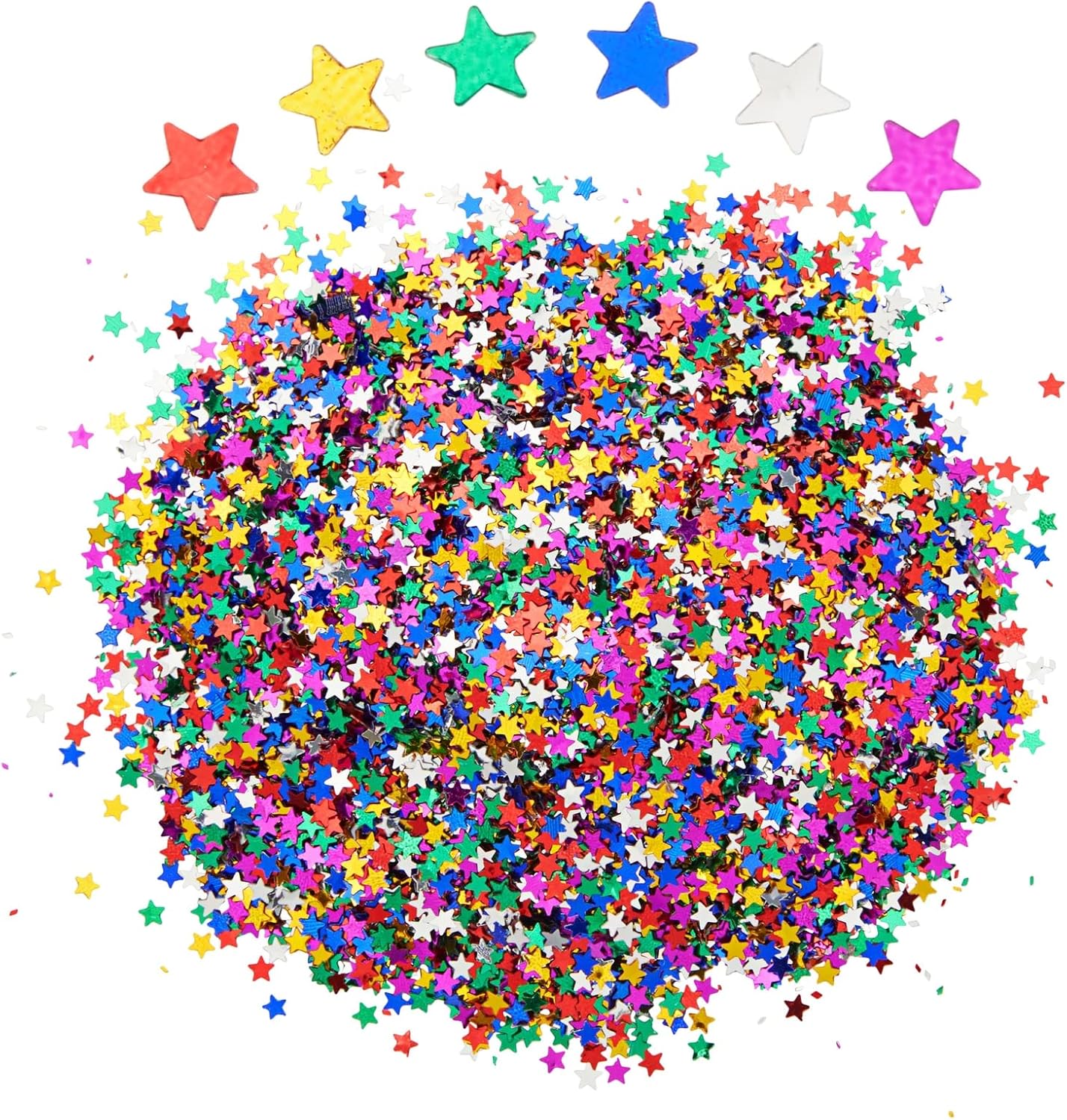 Amazon.com: 7 oz/ 200 g Rainbow Colored Star Confetti for Table Decor ...