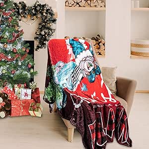 Red Christmas Throw Blanket 50"x60"- Silky Soft, Plush, Warm ...