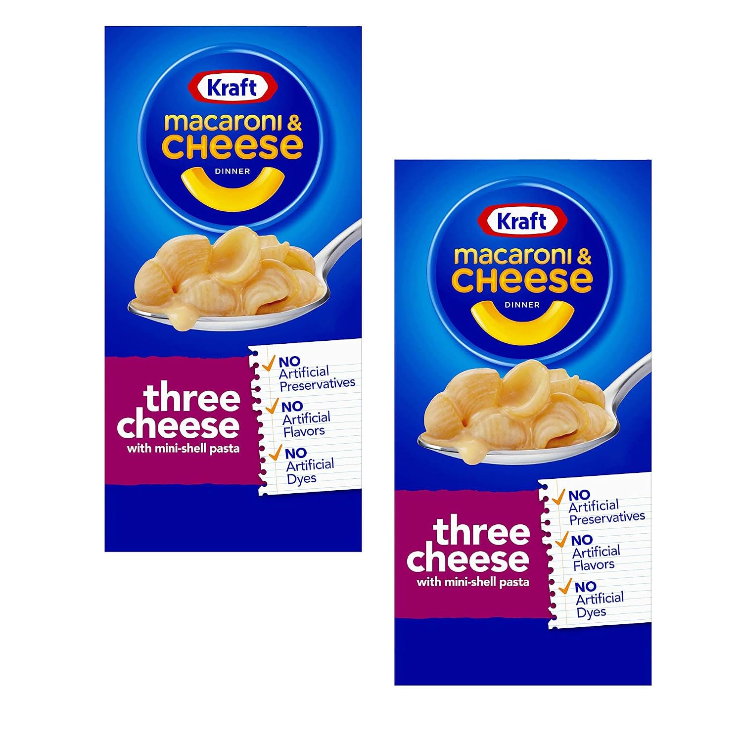 Kraft Macaroni and Cheese Dinner, Three Cheese Pouch Imported,206g ...