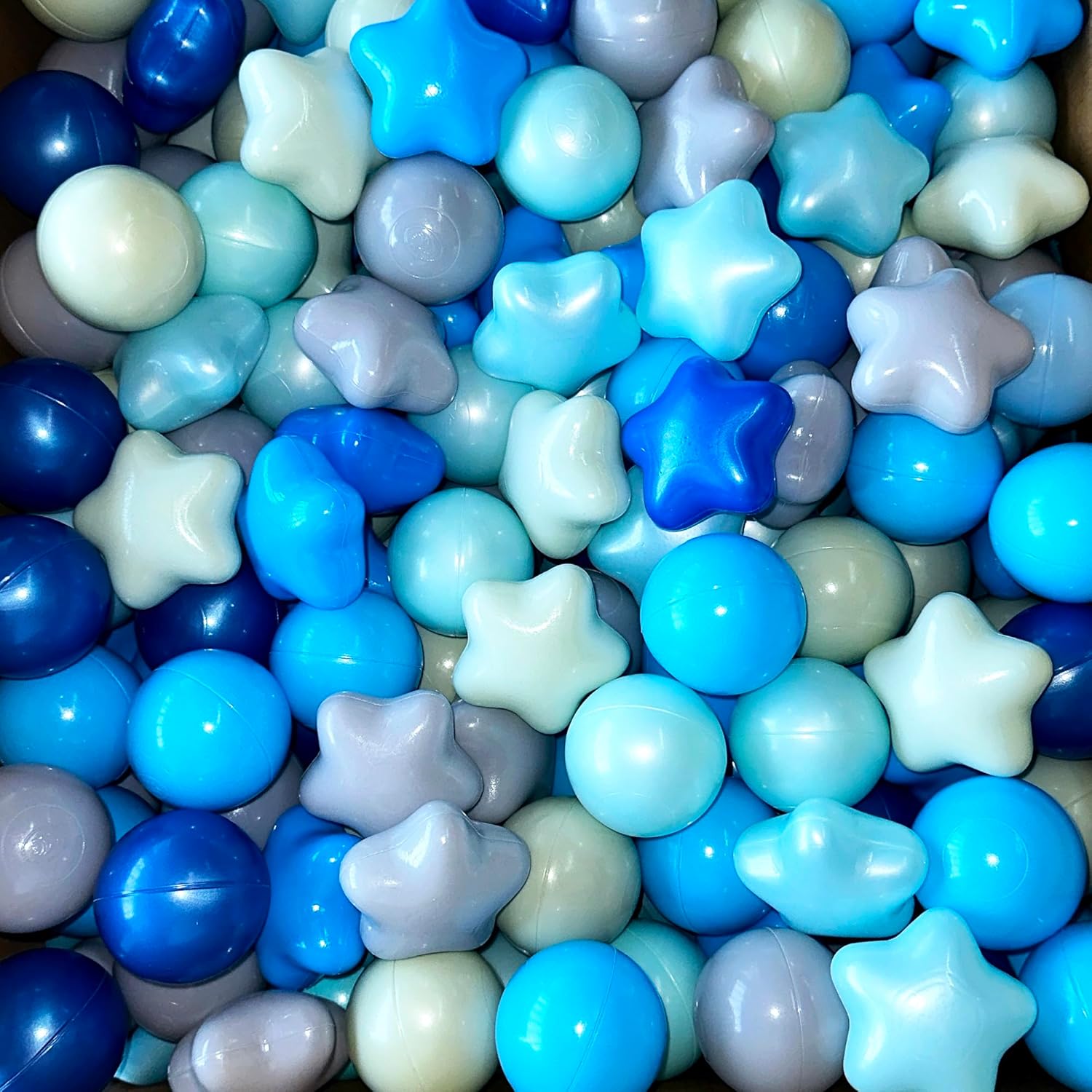 Amazon.com: Blue Ball Pit Balls 1000 Star Shaped for Kids Pet Dog Ball ...