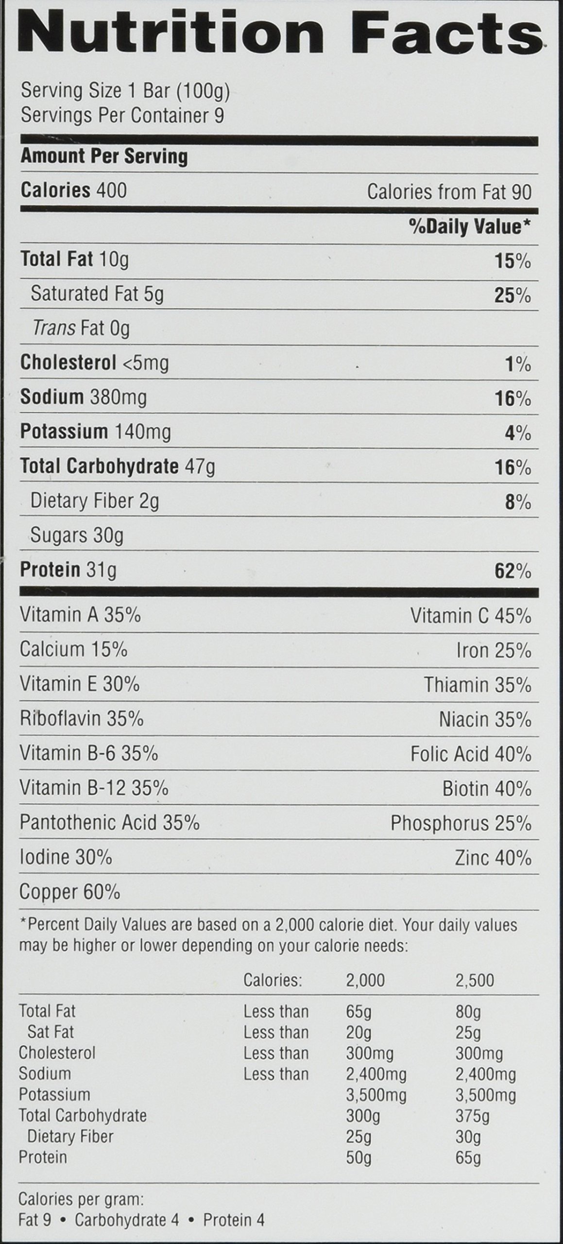 MET-Rx Big 100 Colossal Protein Bars, Crispy Apple Pie Meal Replacement ...