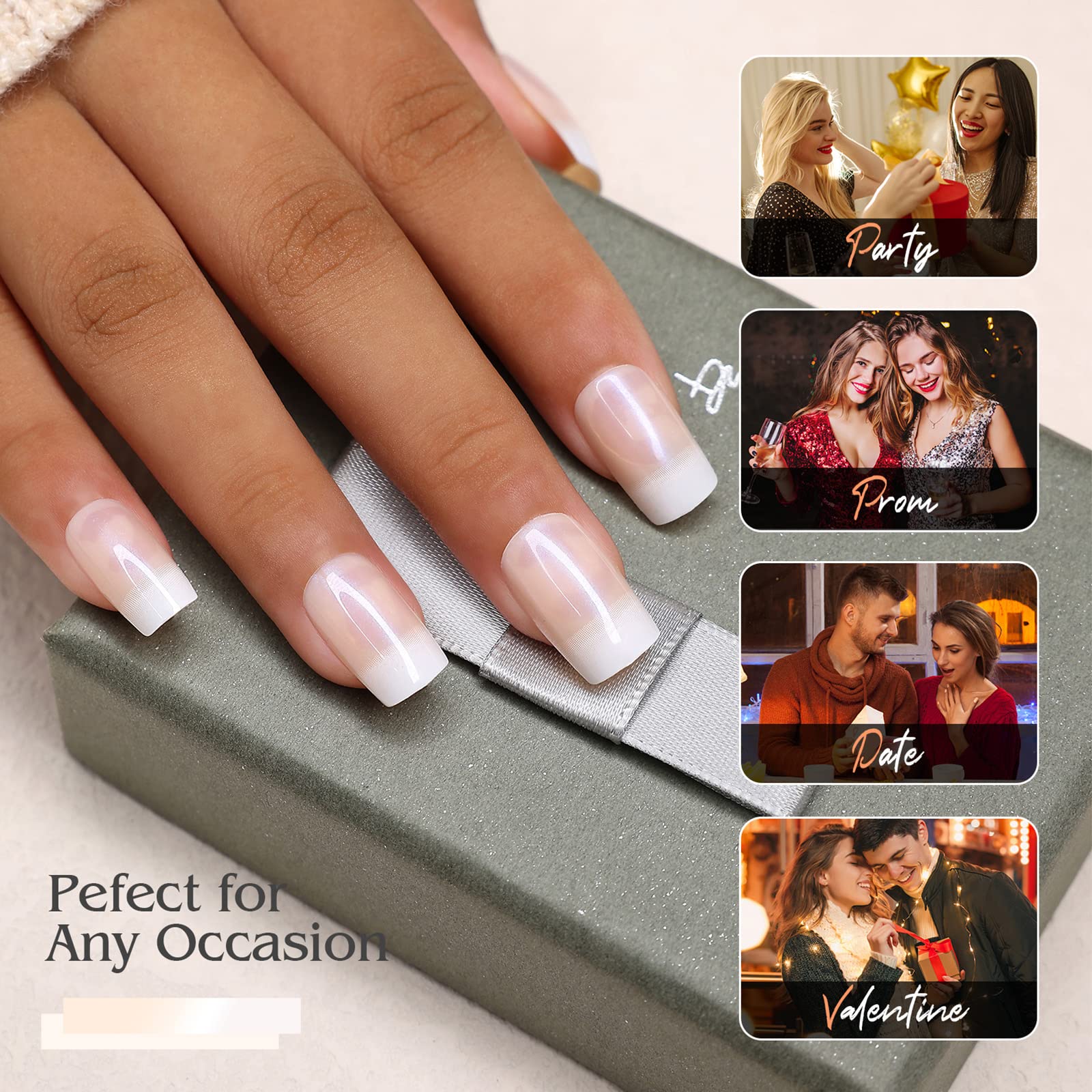 French Tip Acrylic Nails For Prom