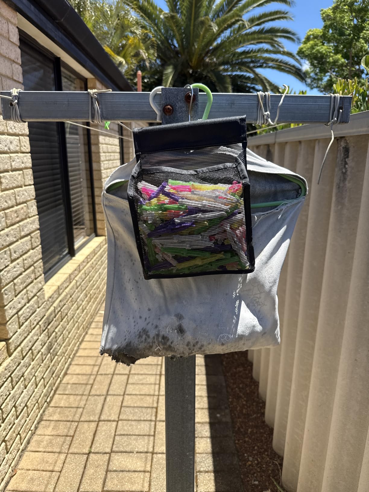 Hanging Peg Bag, Hanging Peg Basket PVC Strong Load Bearing Capacity ...
