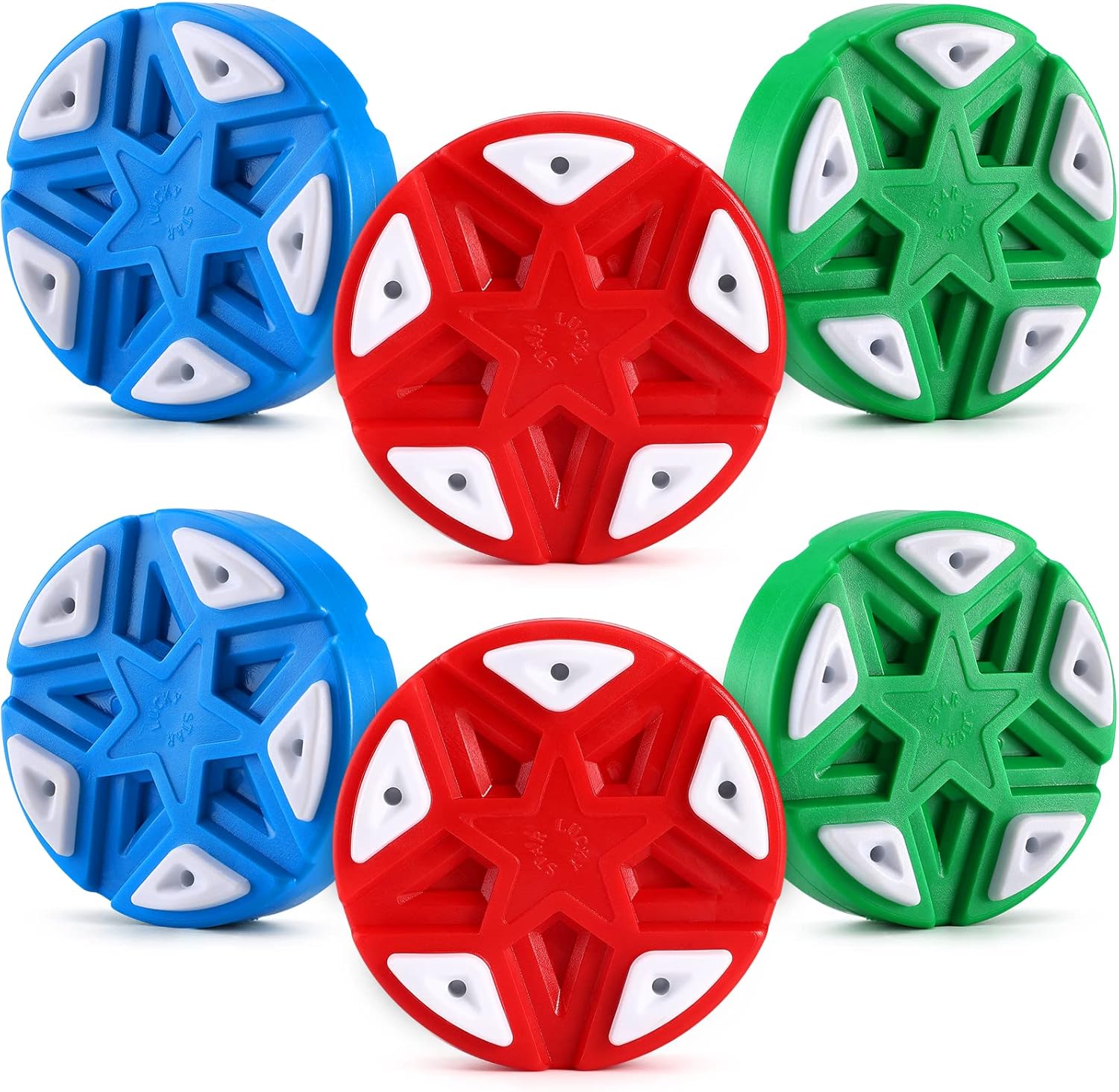 TOBWOLF 6 Pack Inline Roller Hockey Pucks for Indoor Outdoor Hockey ...