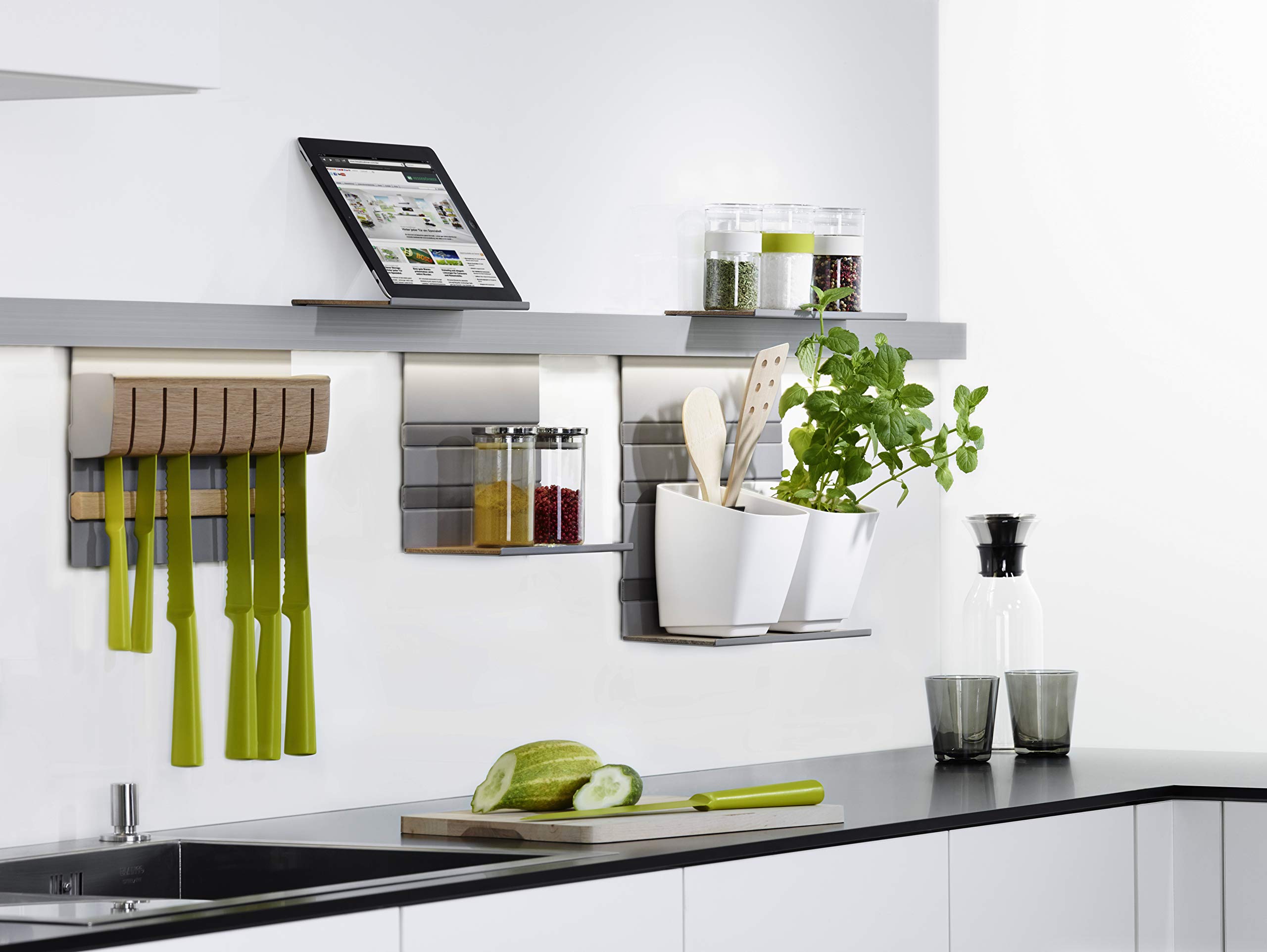 Linero MosaiQ Starter Set Maxi Kitchen Railing Set Wall Mounting | Rail ...