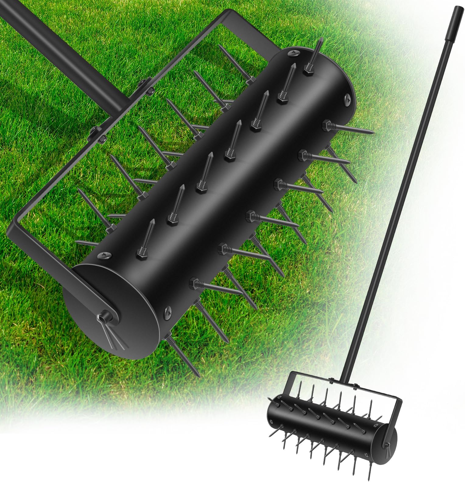 Amazon.com : K.D STONEDGE Patented Manual Rolling Lawn Aerator Push ...