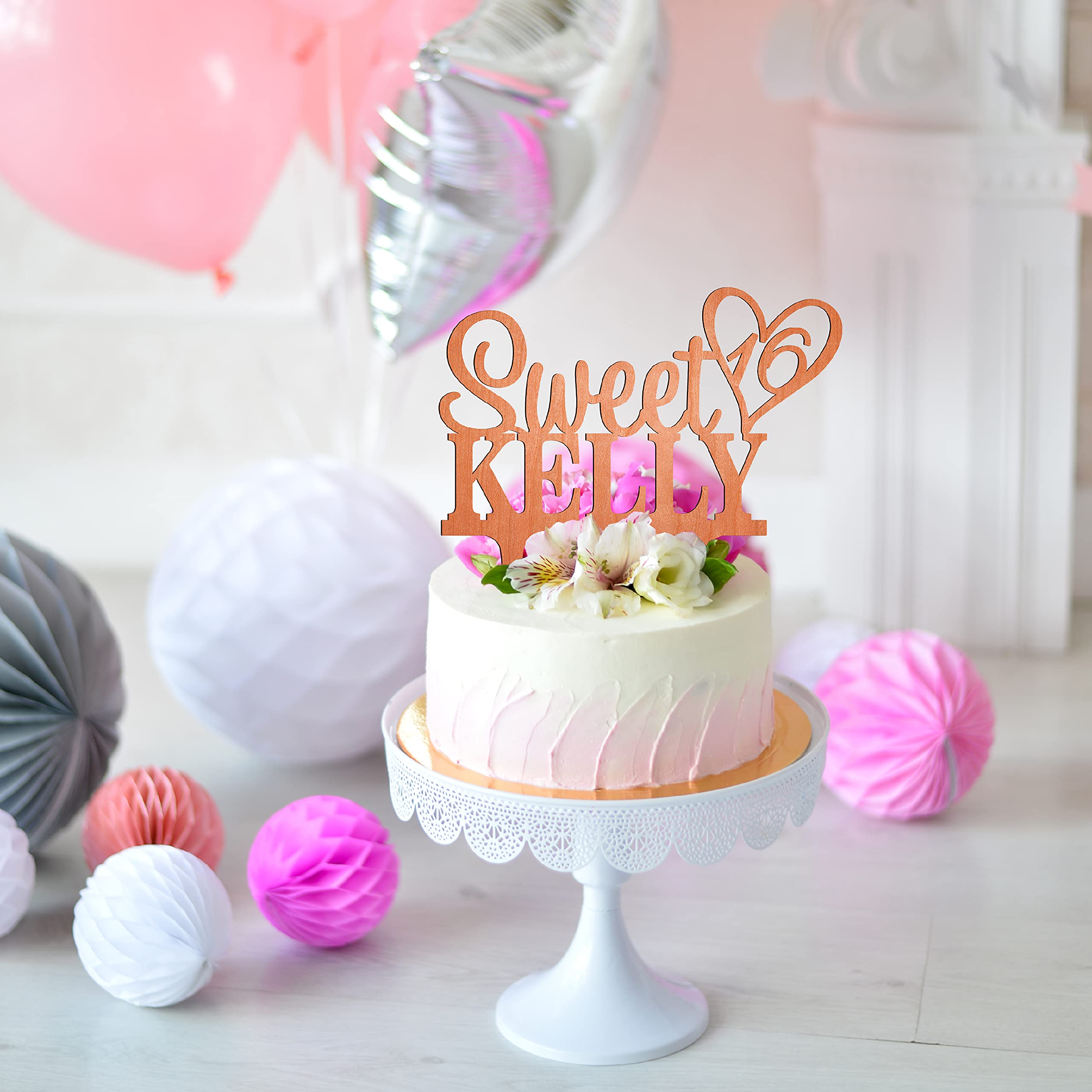 Snapklik.com : Personalized Sweet Sixteen Cake Topper 16th Birthday ...