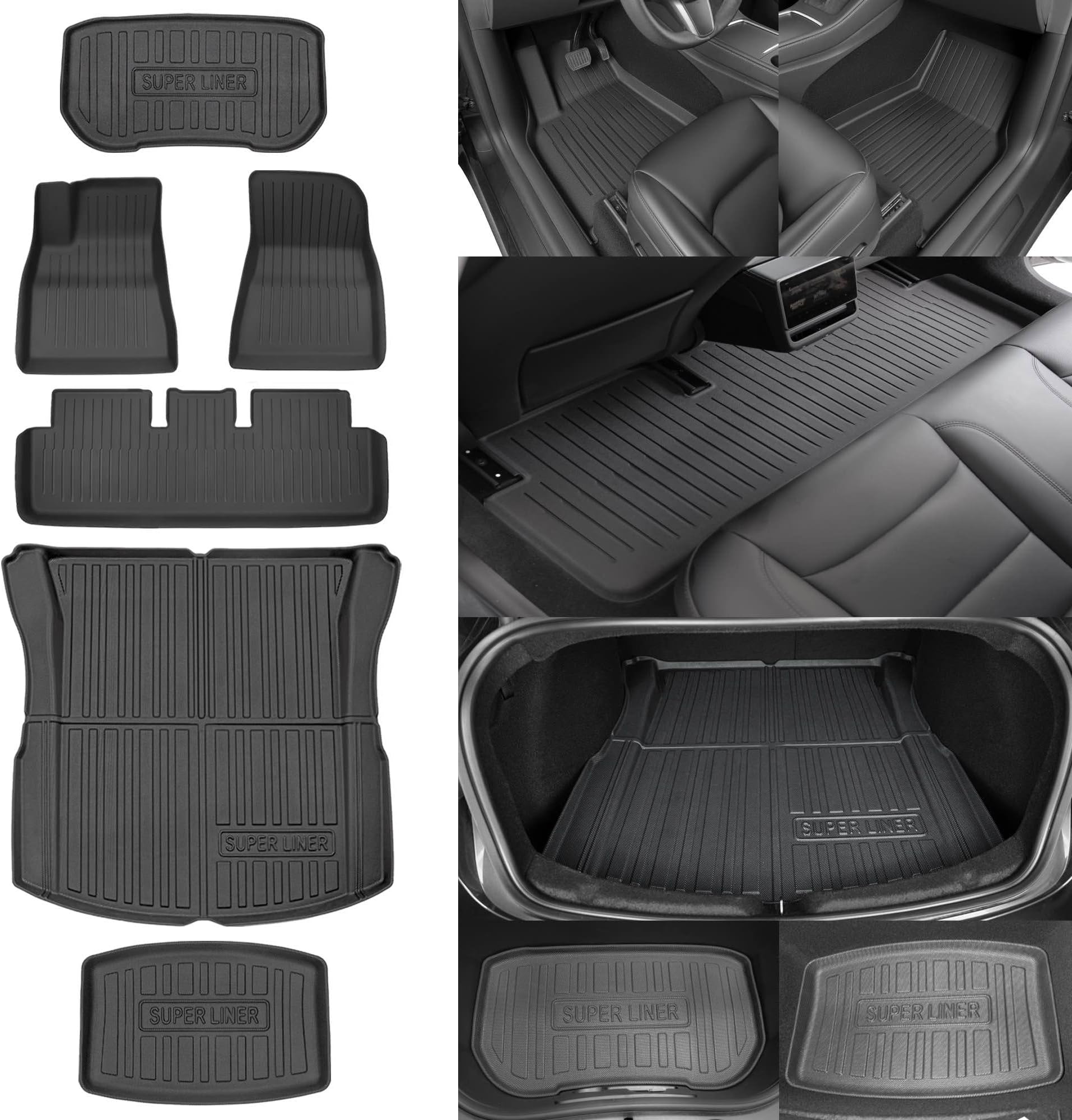 SUPER LINER Customized for 2024 2025 Tesla Model 3 Highland Floor Mats ...