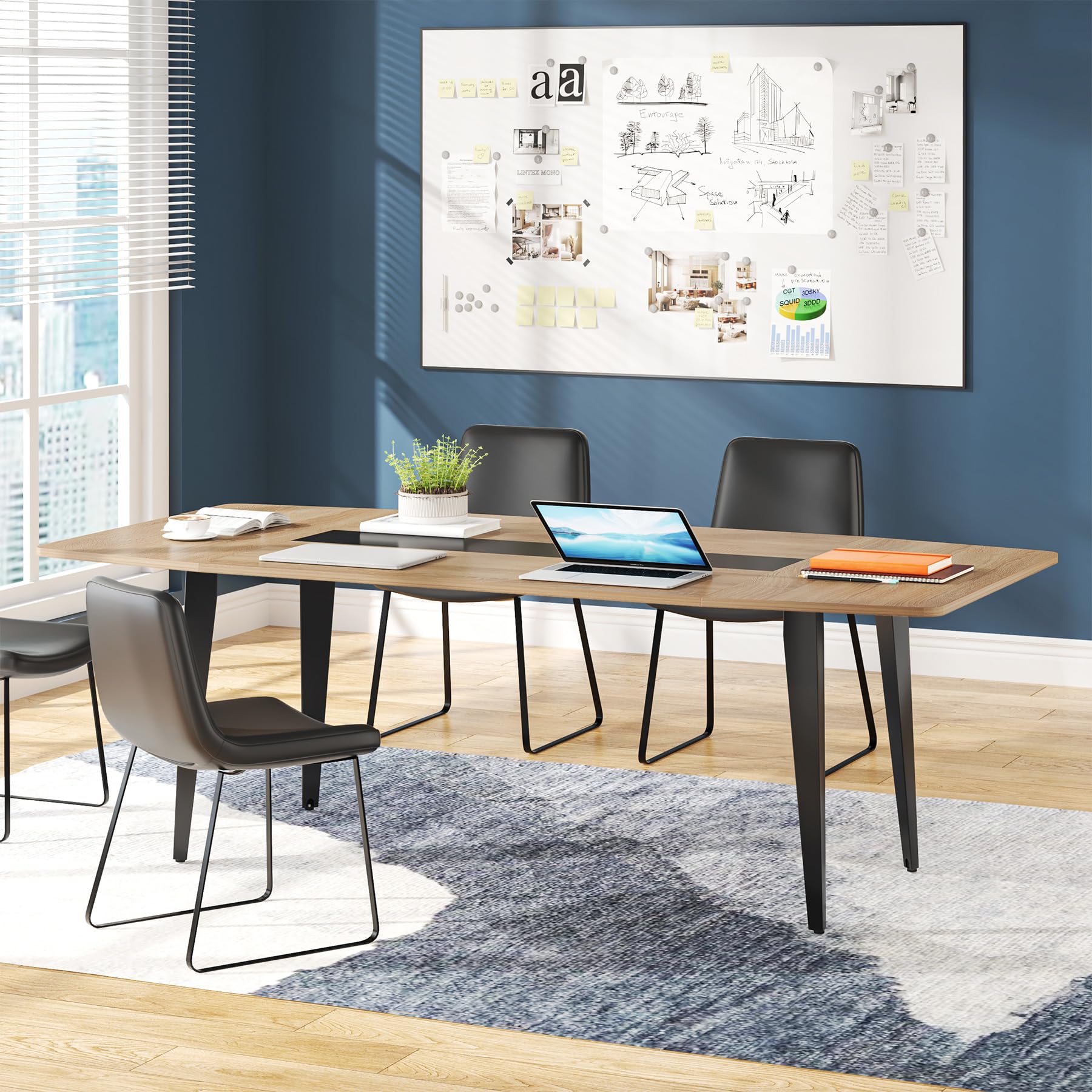 Snapklik.com : Tribesigns 6FT Conference Table, 70.86L X 35.43W X 29 ...