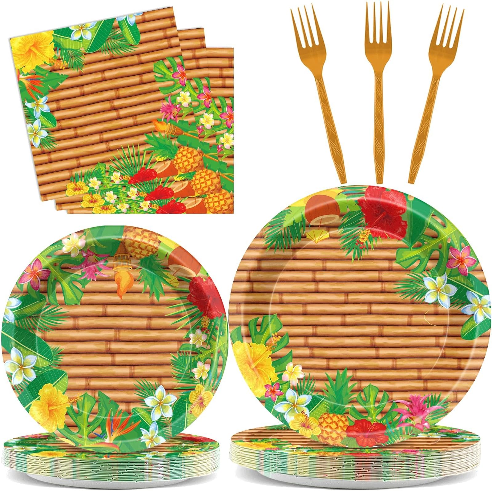Amazon.com: Gatherfun Tropical Luau Party Supplies Kit for 20 - Aloha ...