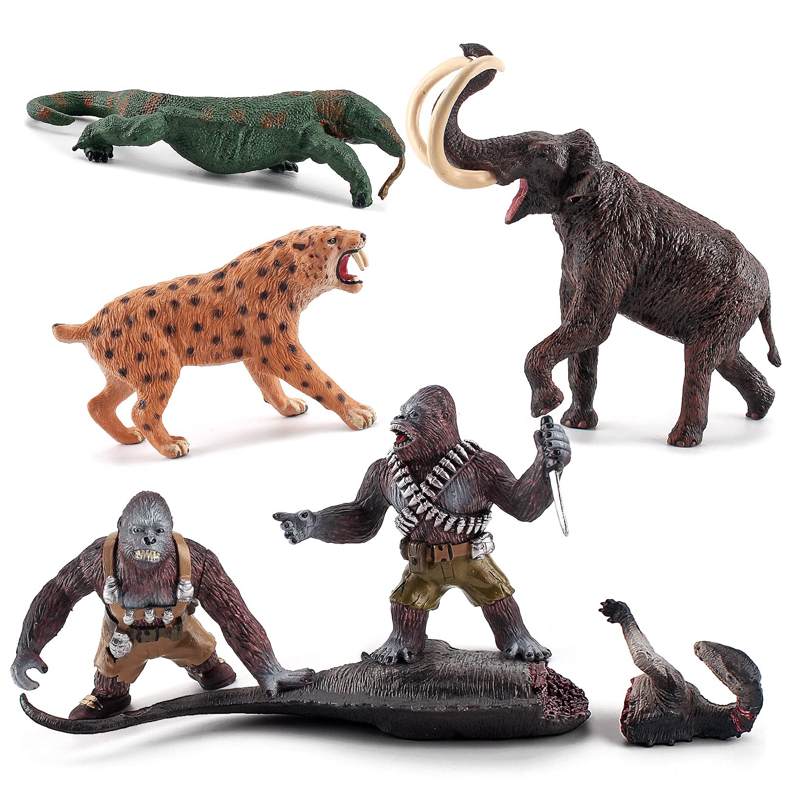 7 Inch Large Replica Of Prehistoric Model Woolly Mammoth Saber ...