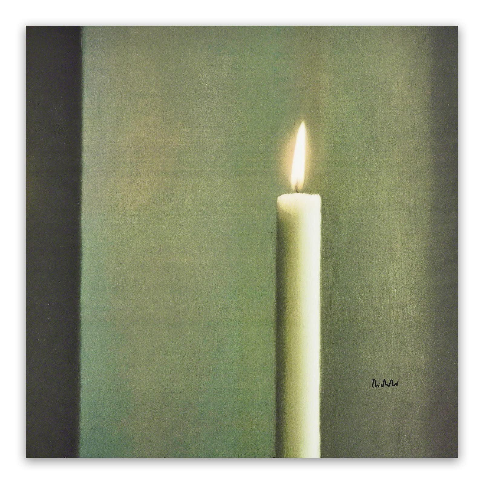 Amazon.com: KWAY Gerhard Richter Print Poster- Candle Canvas Wall Art ...