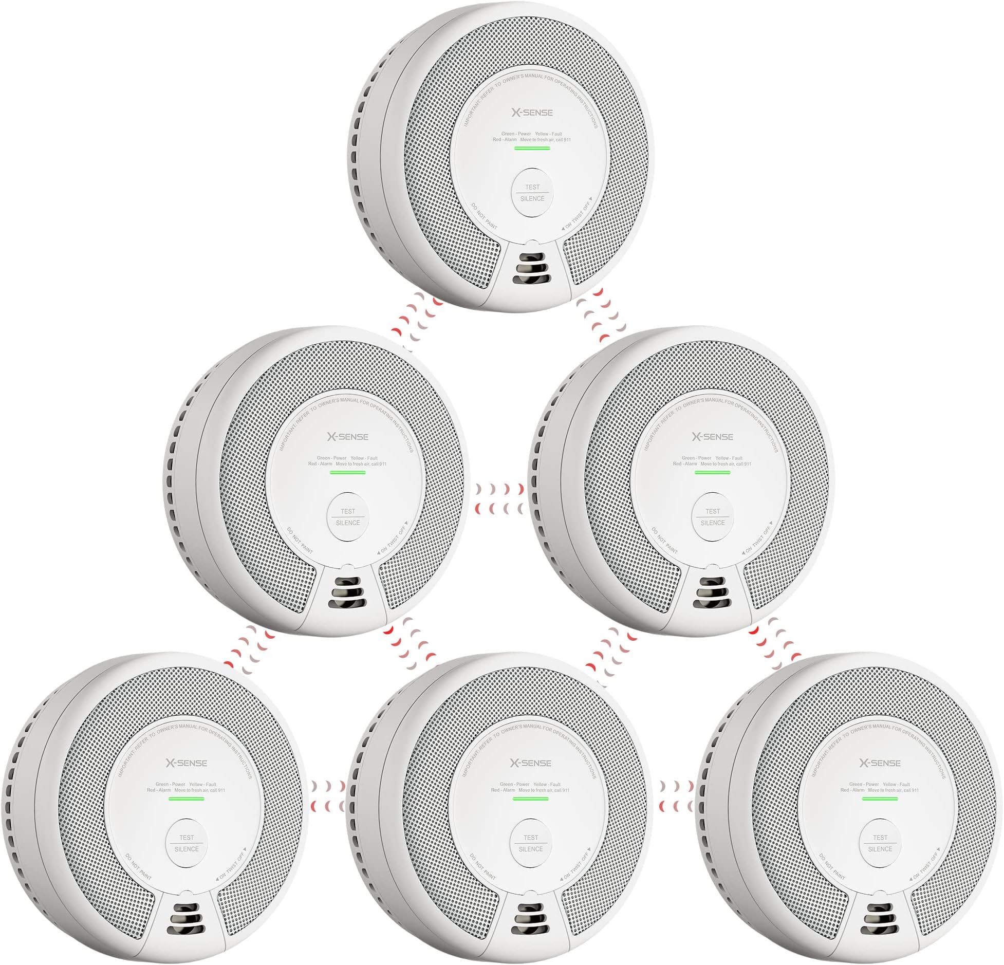 X-Sense Wi-Fi Smoke and Carbon Monoxide Alarm with Replaceable Battery ...