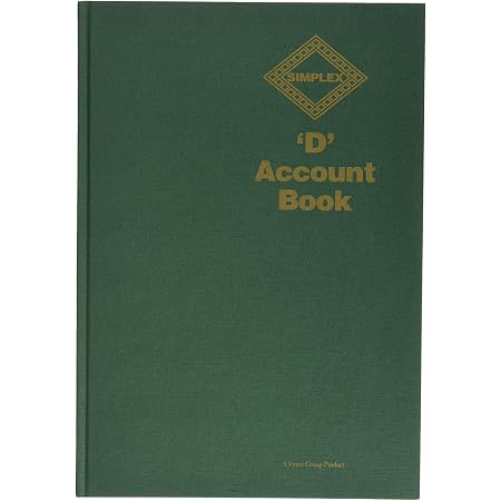 Simplex Account Book A4 56 Pages 28 Sheets - Color: Green : Amazon.co ...
