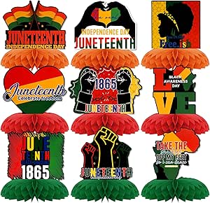 Amazon.com: Juneteenth Day Honeycomb Centerpieces,KSKSPE [9PCS ...