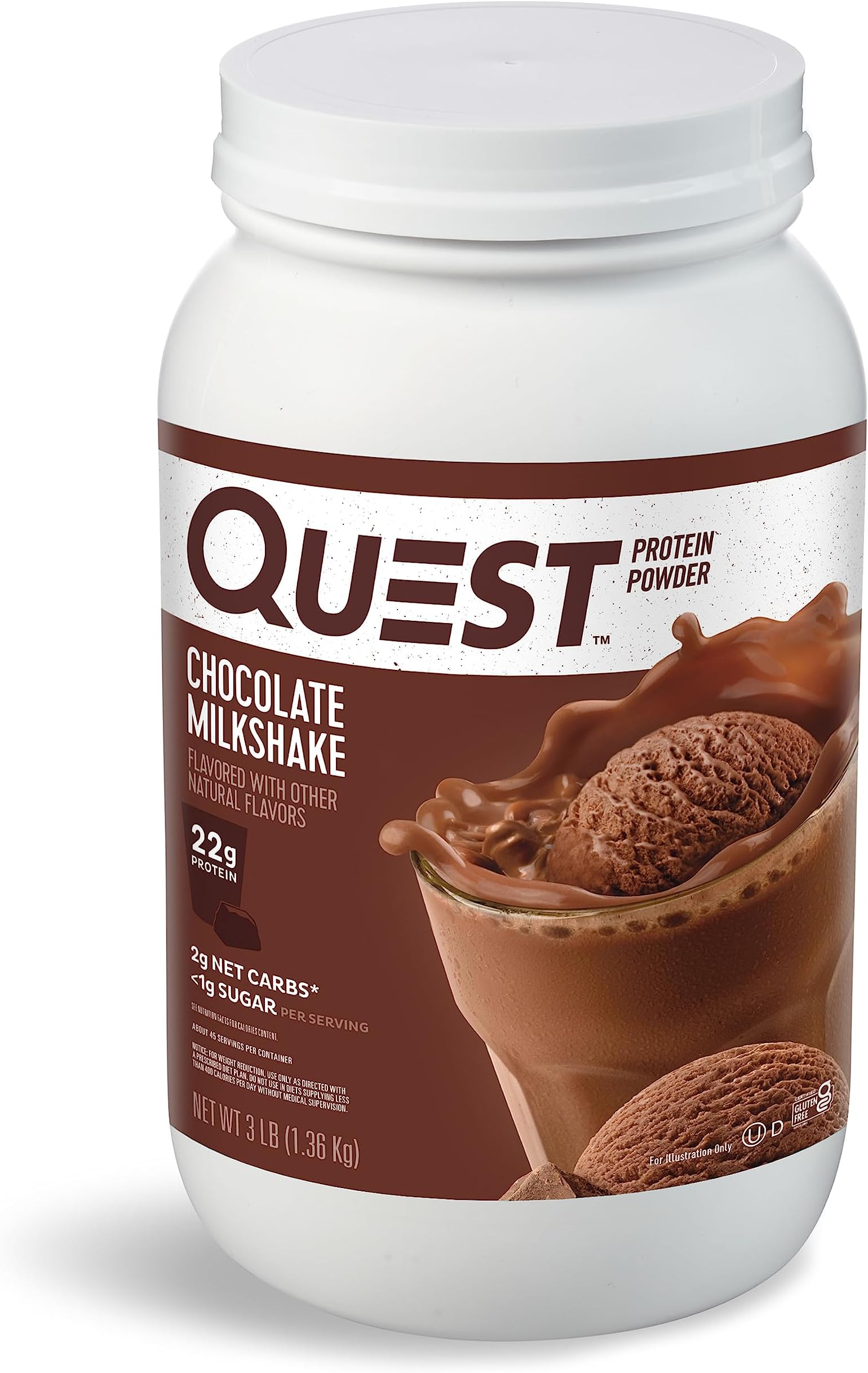 Amazon.com: Quest Nutrition Chocolate Milkshake Protein Powder, 22g ...
