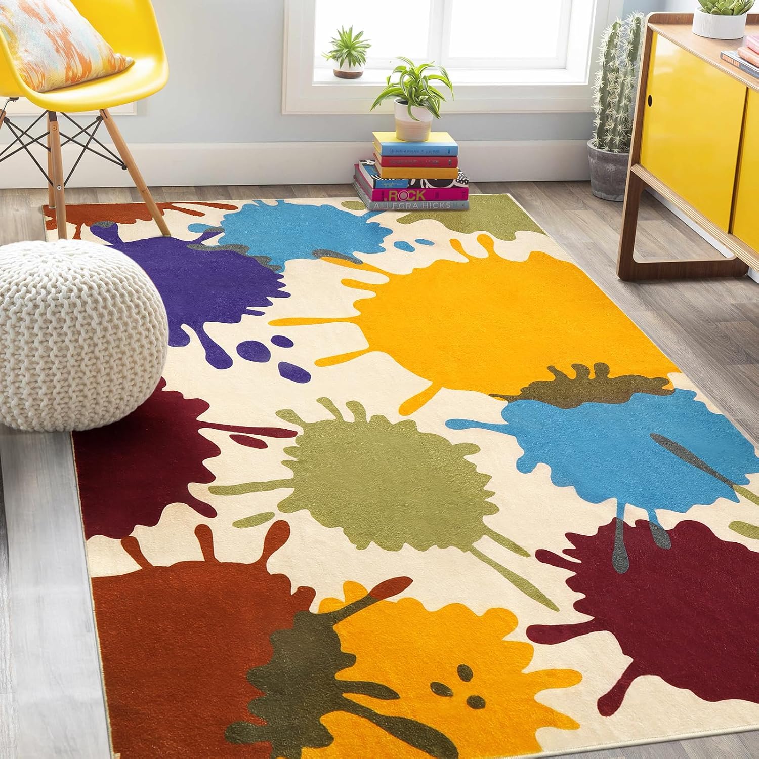 Amazon.com: STARUIA Colorful Area Rug, 5'x7' Classroom Rug for Kids ...