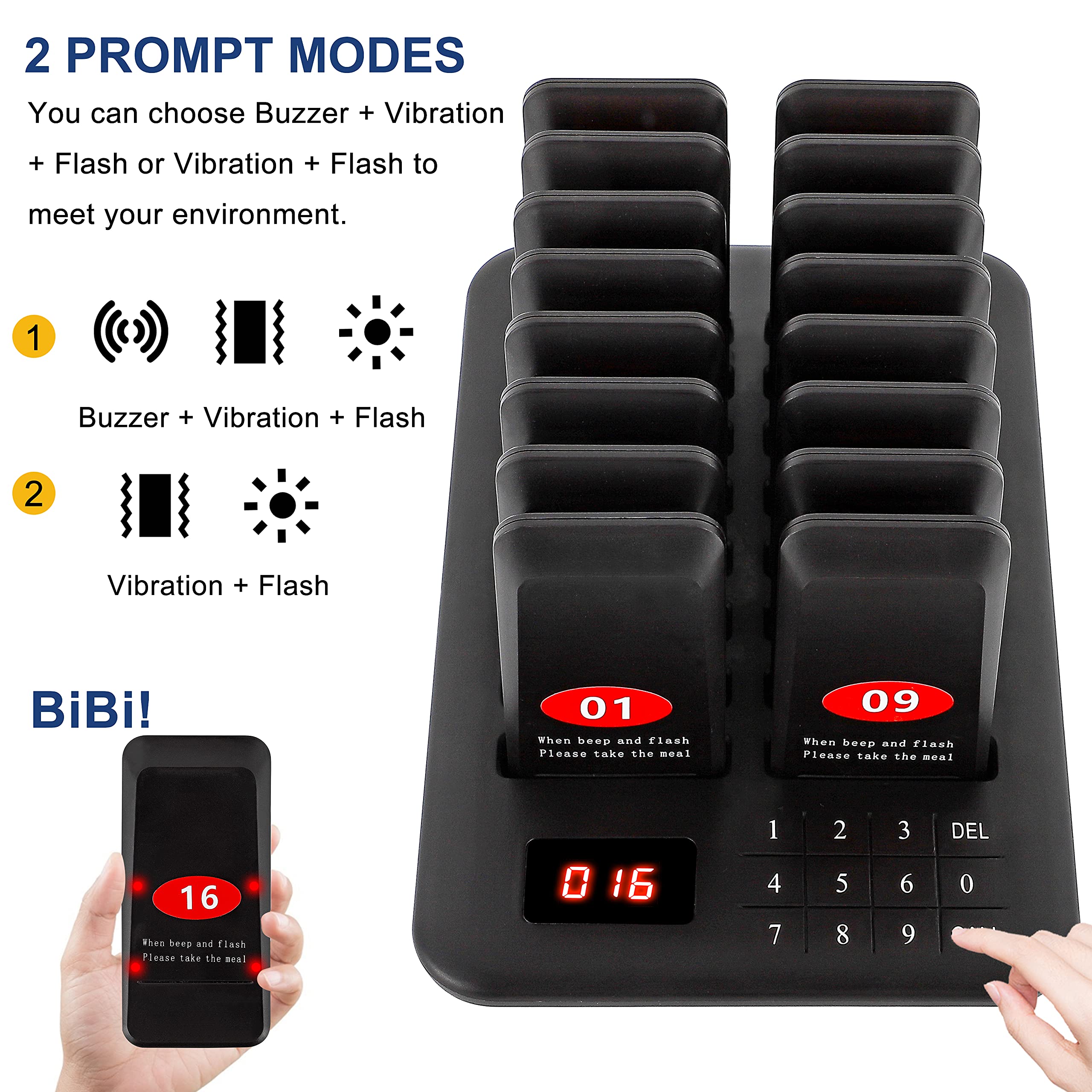 Snapklik.com : Hanchen Restaurant Pager System Social Distancing Buzzer ...