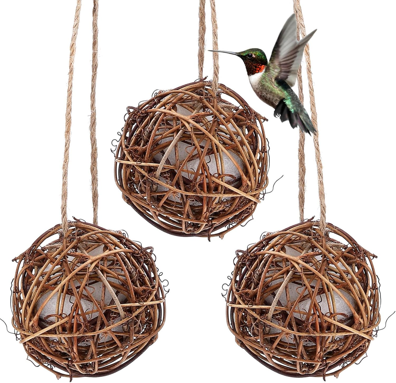 Amazon.com: Yardwe 3PCS Globe Hummingbird Nesters, Hummingbird Nesting ...