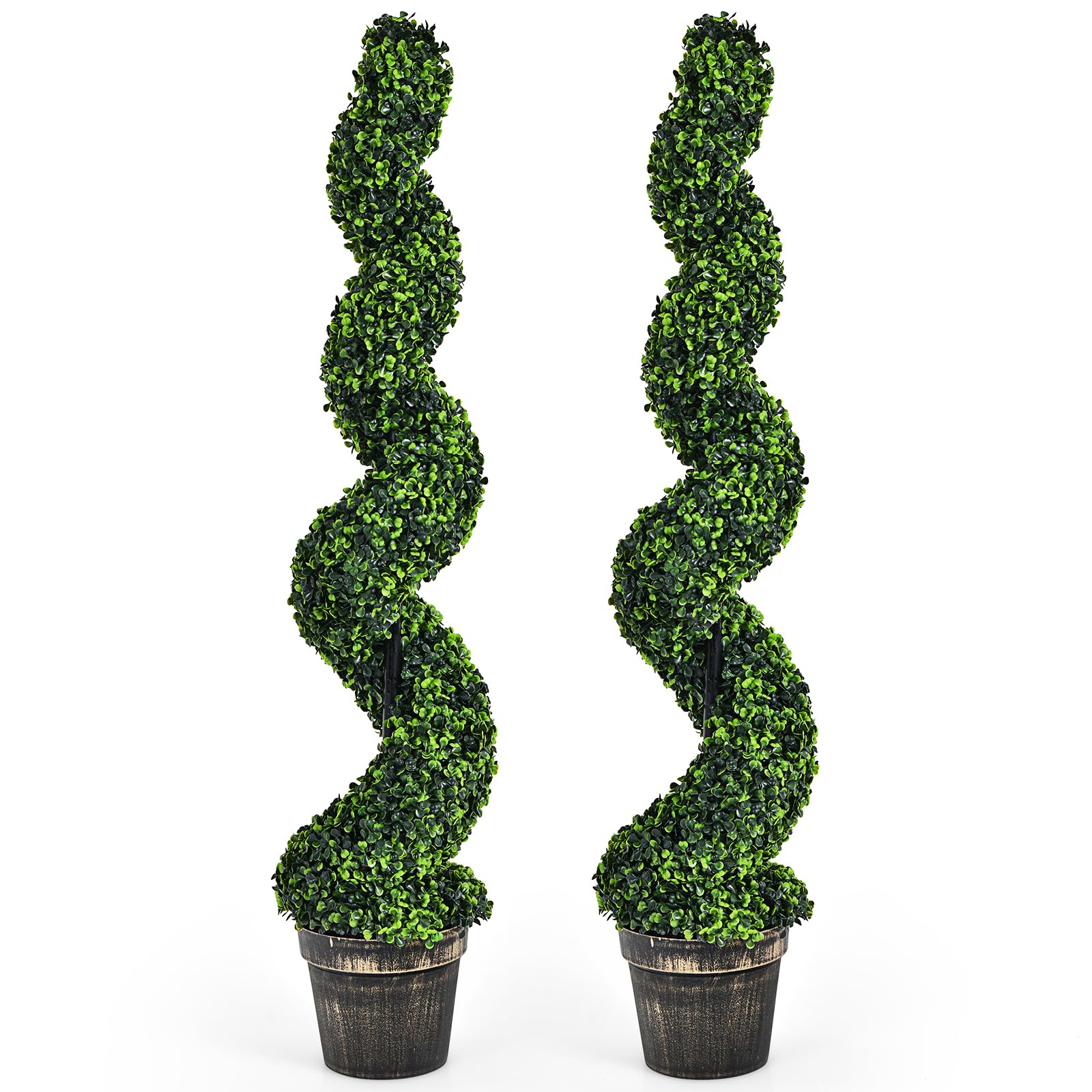 Amazon.com - DREAMADE 4ft Faux Boxwood Topiary Tree, Spiral Sun ...