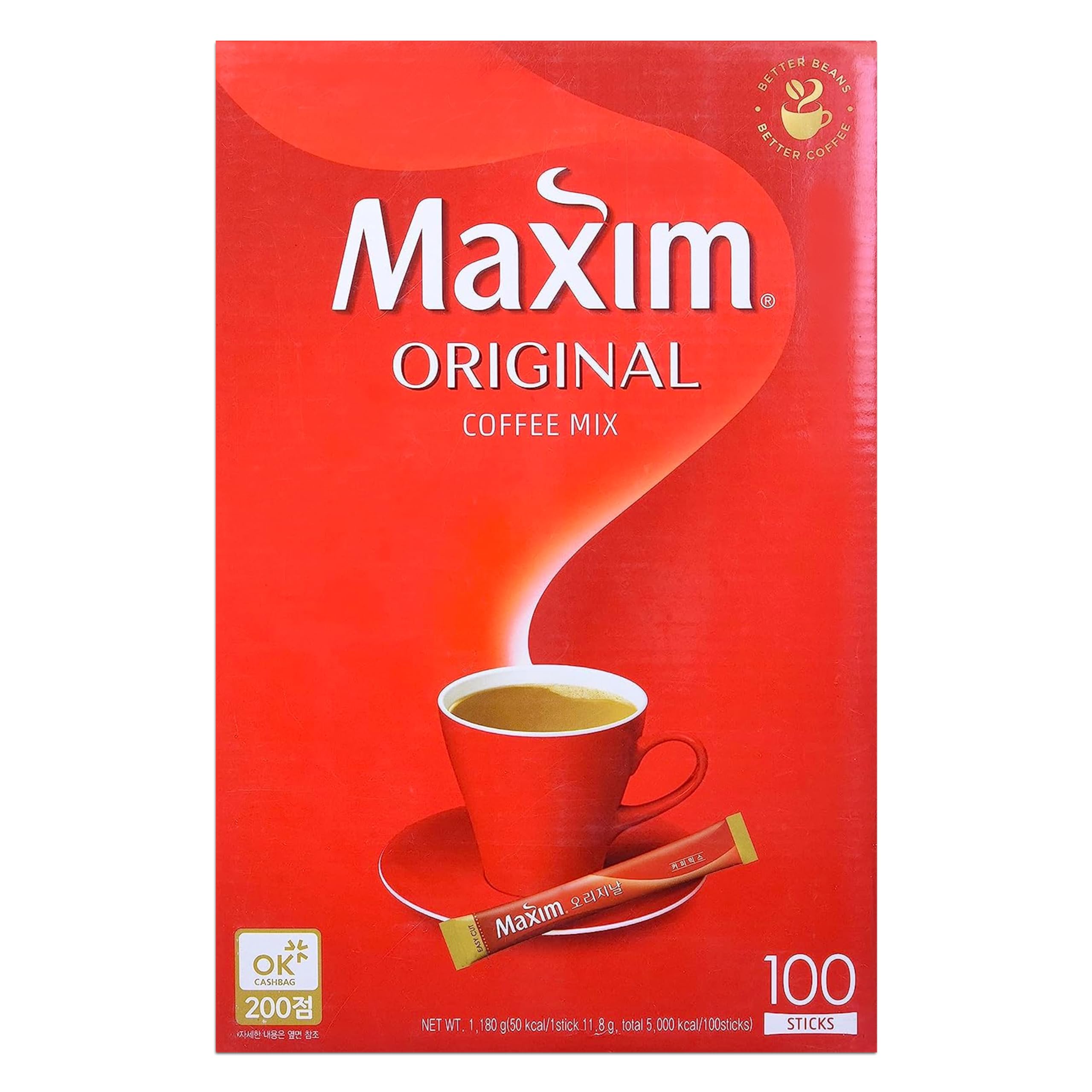 Buy Maxim Original Instant Coffee Carton Mix - 100 Sticks Online at ...