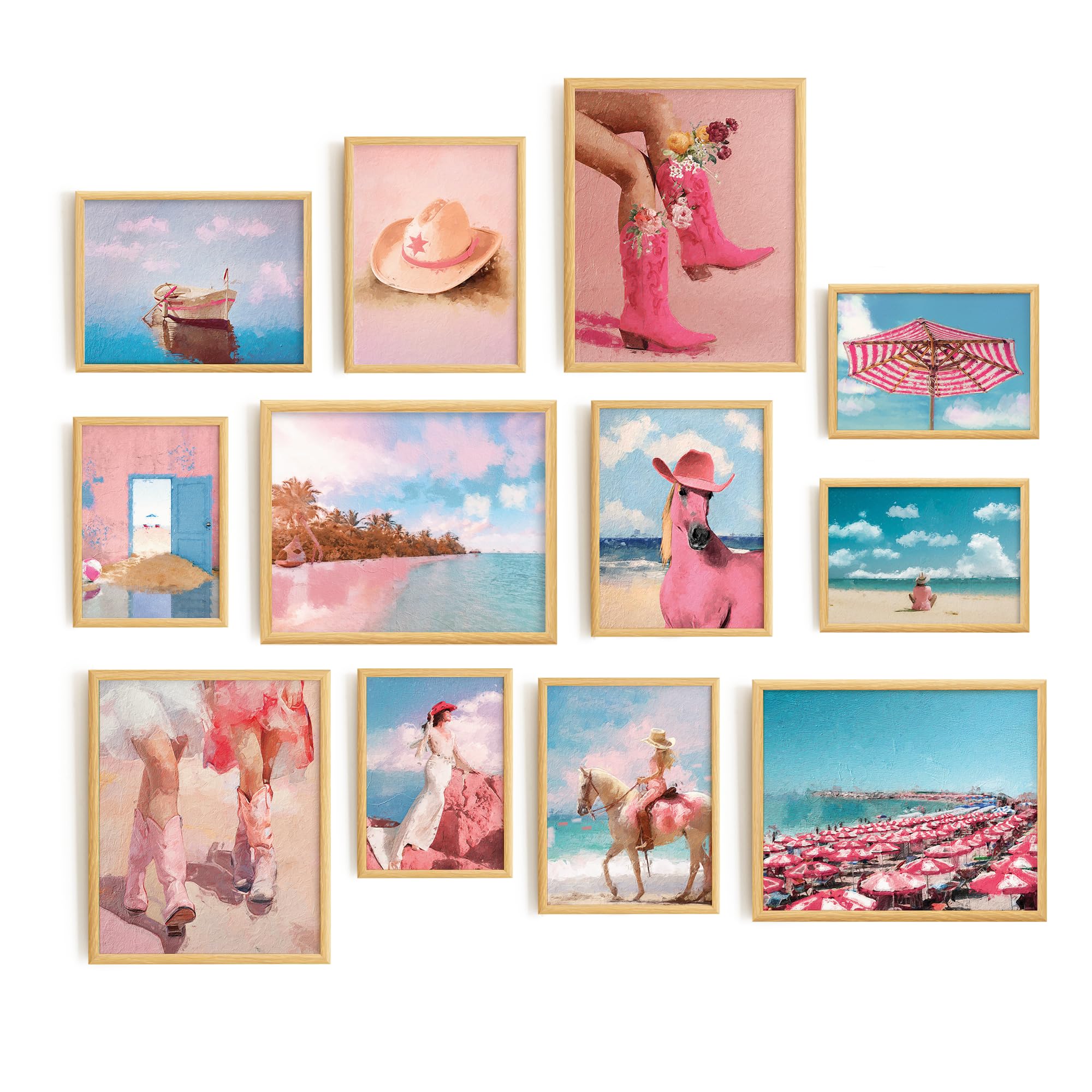 Amazon.com: Lucky Numen Set 12 Cowgirl Room Decor Pink Posters - Trendy ...