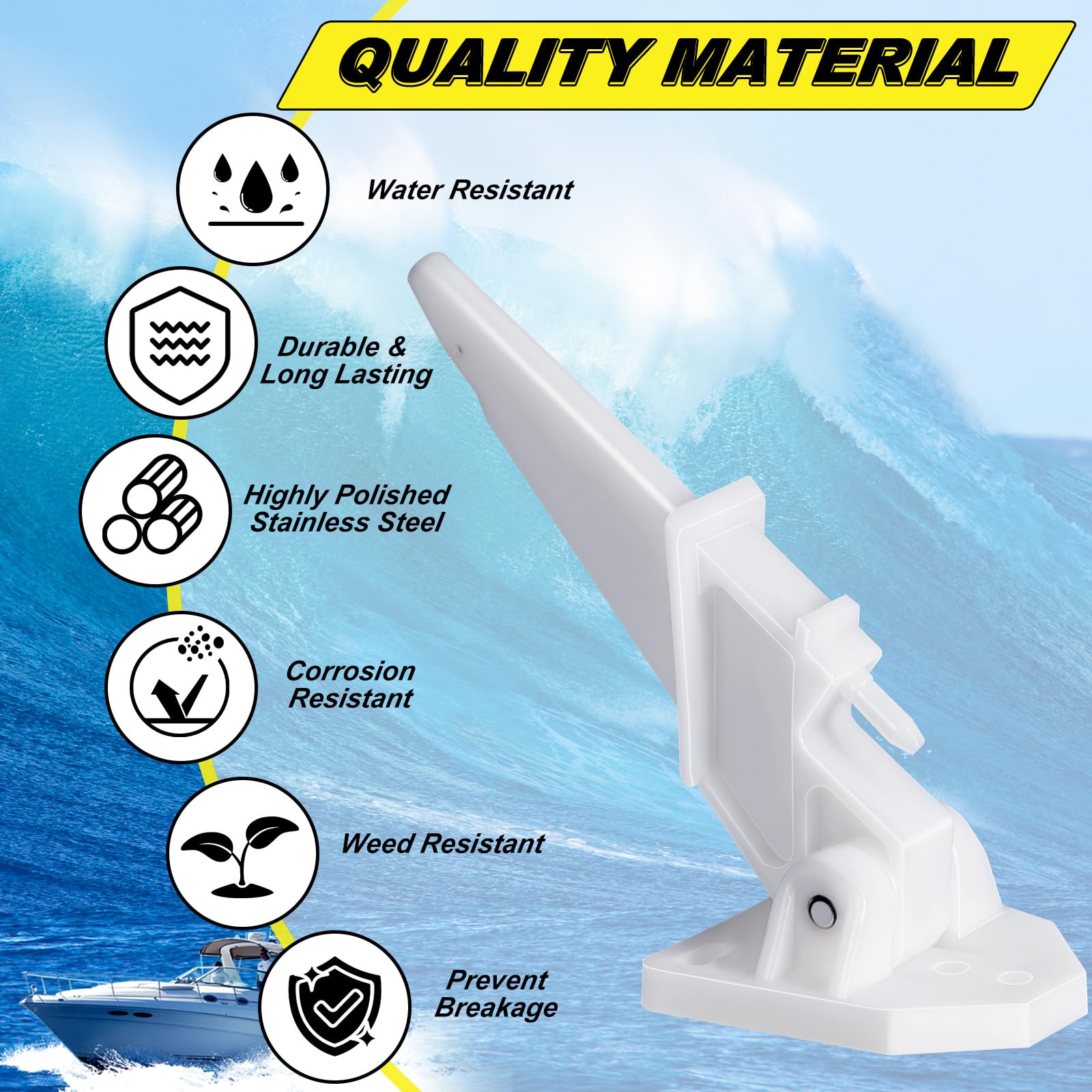 Snapklik.com : Datanly 4 Pcs Marine Speedometer Pitot Tube 80 Mph Boat ...