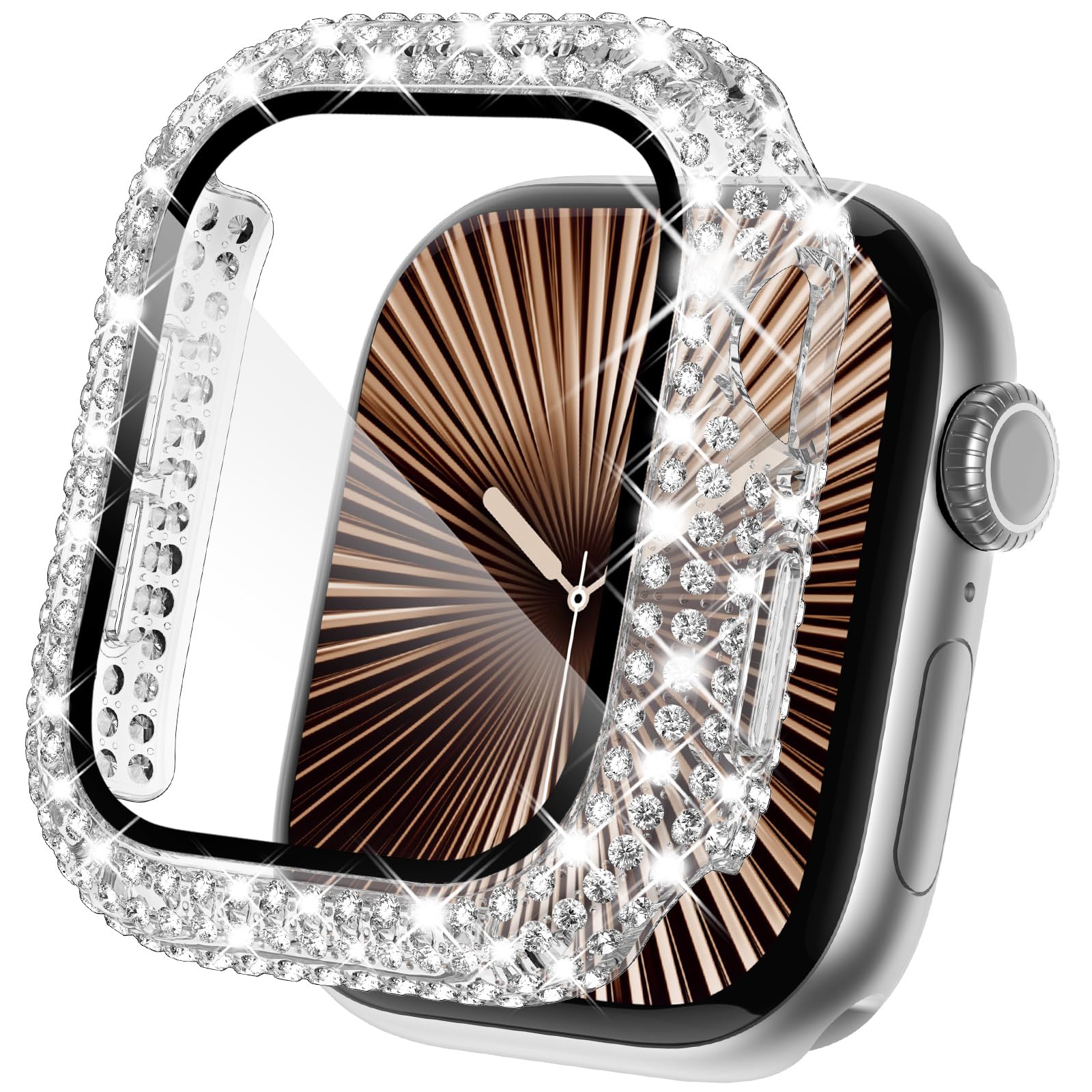 Amazon.com: KADES Compatible for Apple Watch Series 10 Full Diamond ...