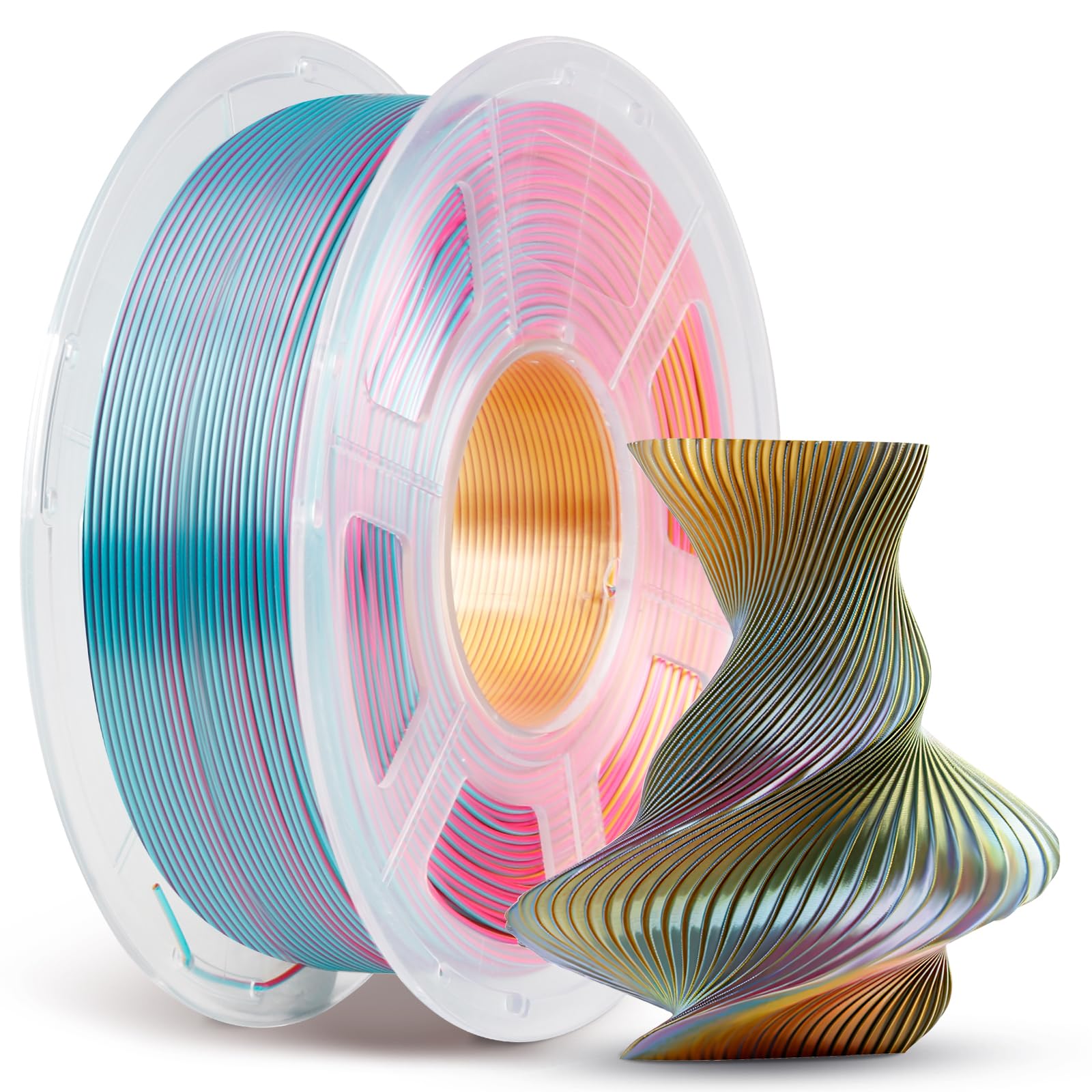 Deal Of The Day - ANYCUBIC Silk Tri Color Pla Filament, 3-in-1 Chrome ...