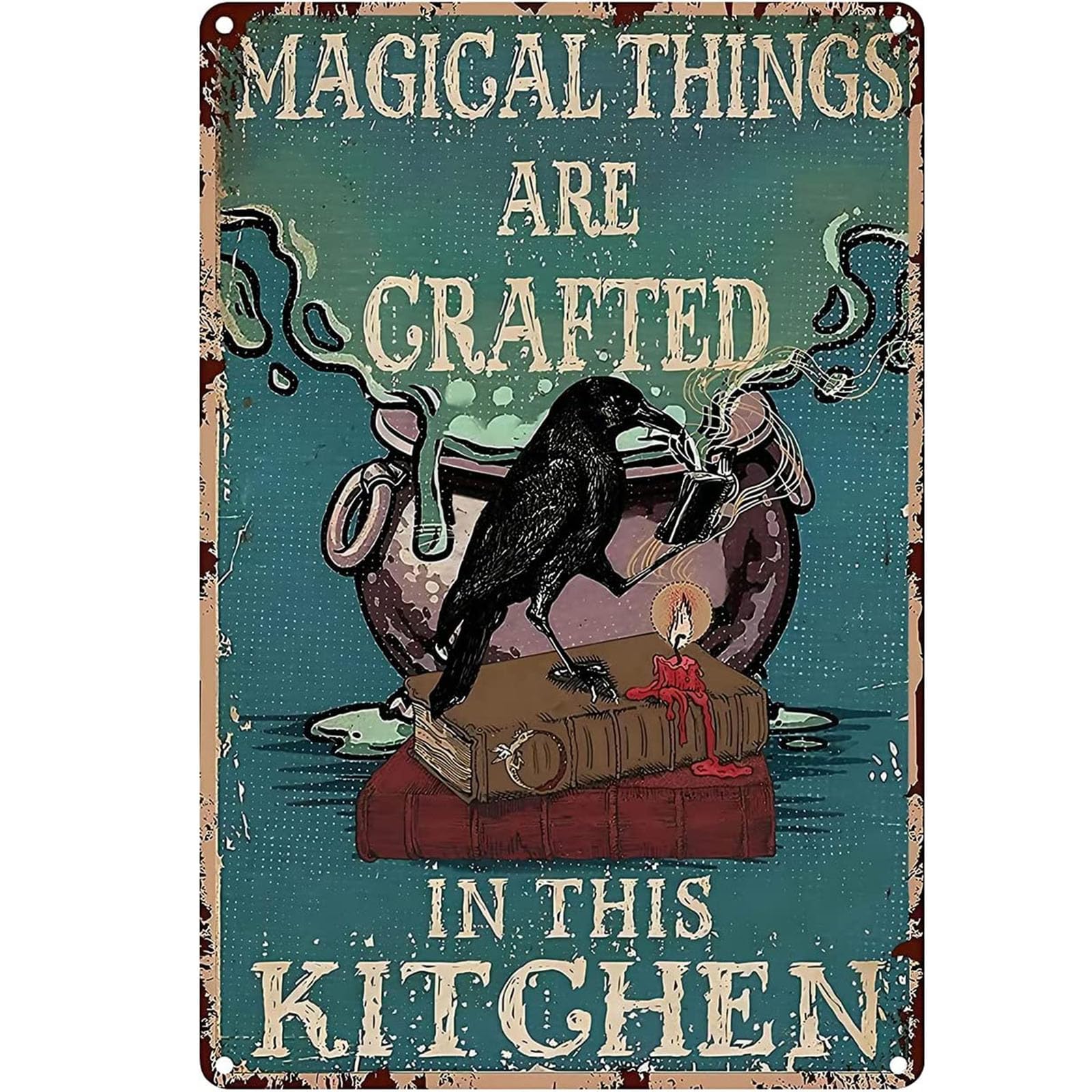 Amazon.com: Decor Kitchen Witch Kitchen Witch Decor Poster Tin Sign ...