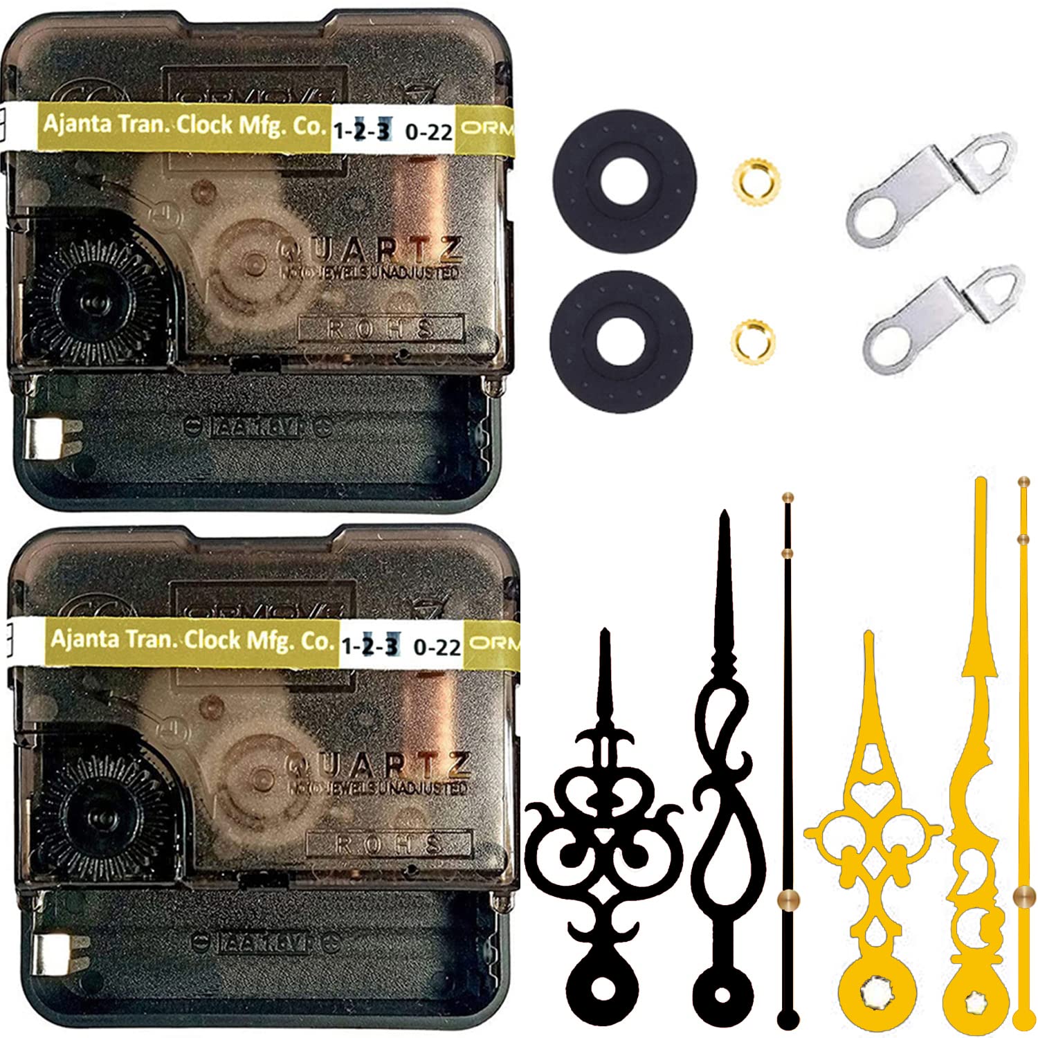 Buy YOPY Combo 2 of Ajanta Mfg. Battery Operated Plastic Ticking Wall ...