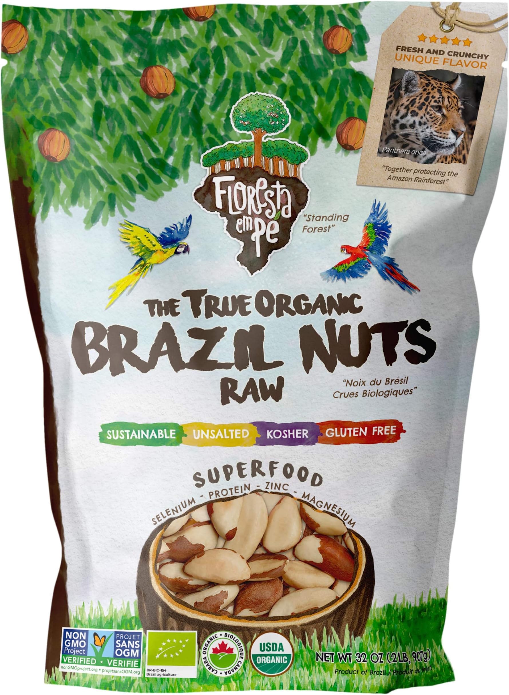Amazon.com: Freshly Roasted & Unsalted Brazil Nuts (2 Lbs.) - Super ...