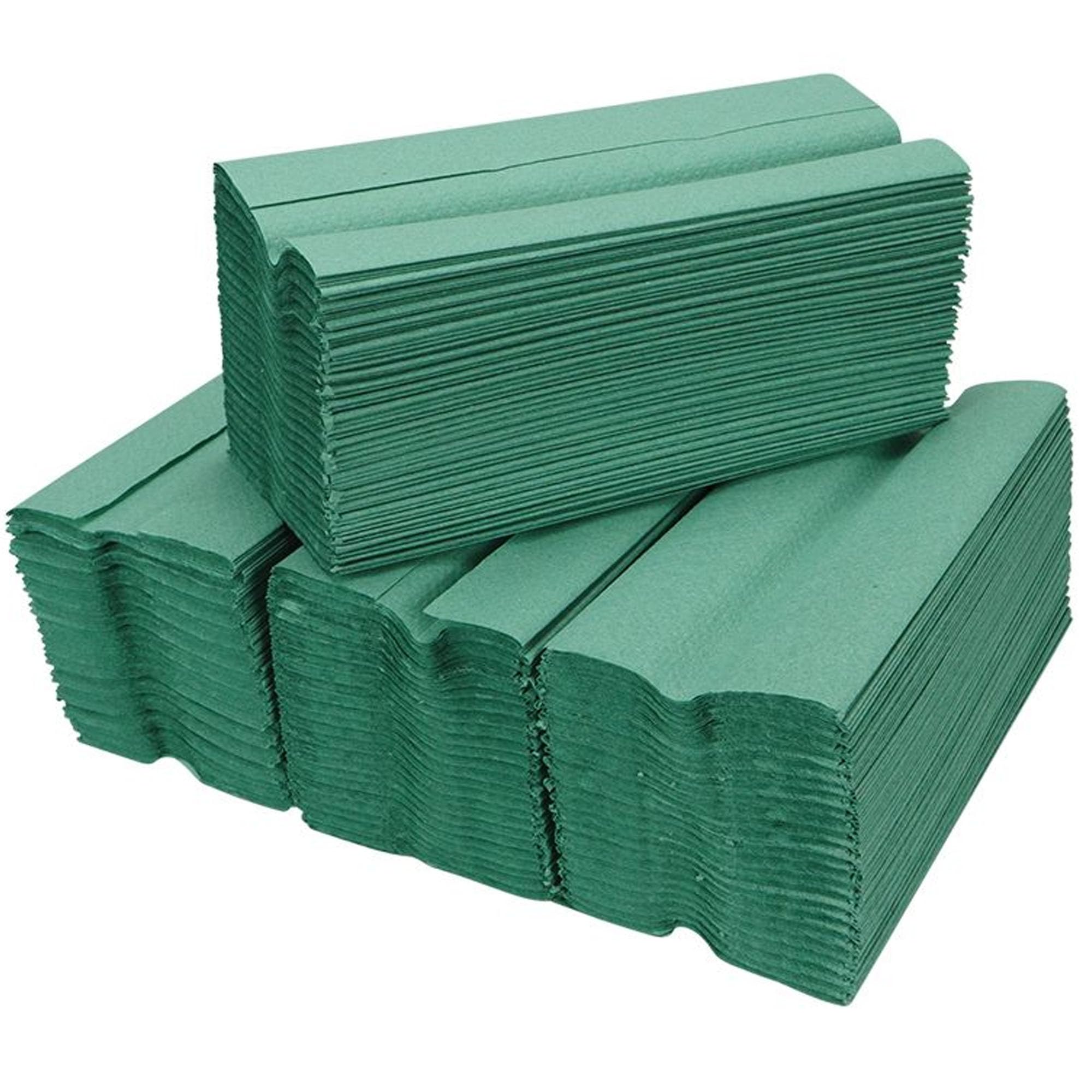 Green C Fold Hand Paper Towels 1 Ply Large Tissue for Washrooms ...