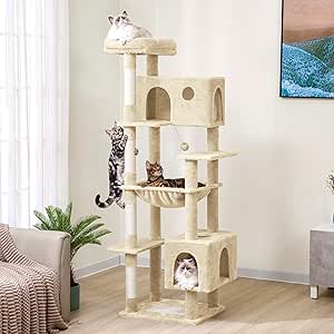 Amazon.com : Meow Sir Large Cat Tree 70 Inches Tall - Cat Tower With 21.7x17.7 Inches Hammock ...