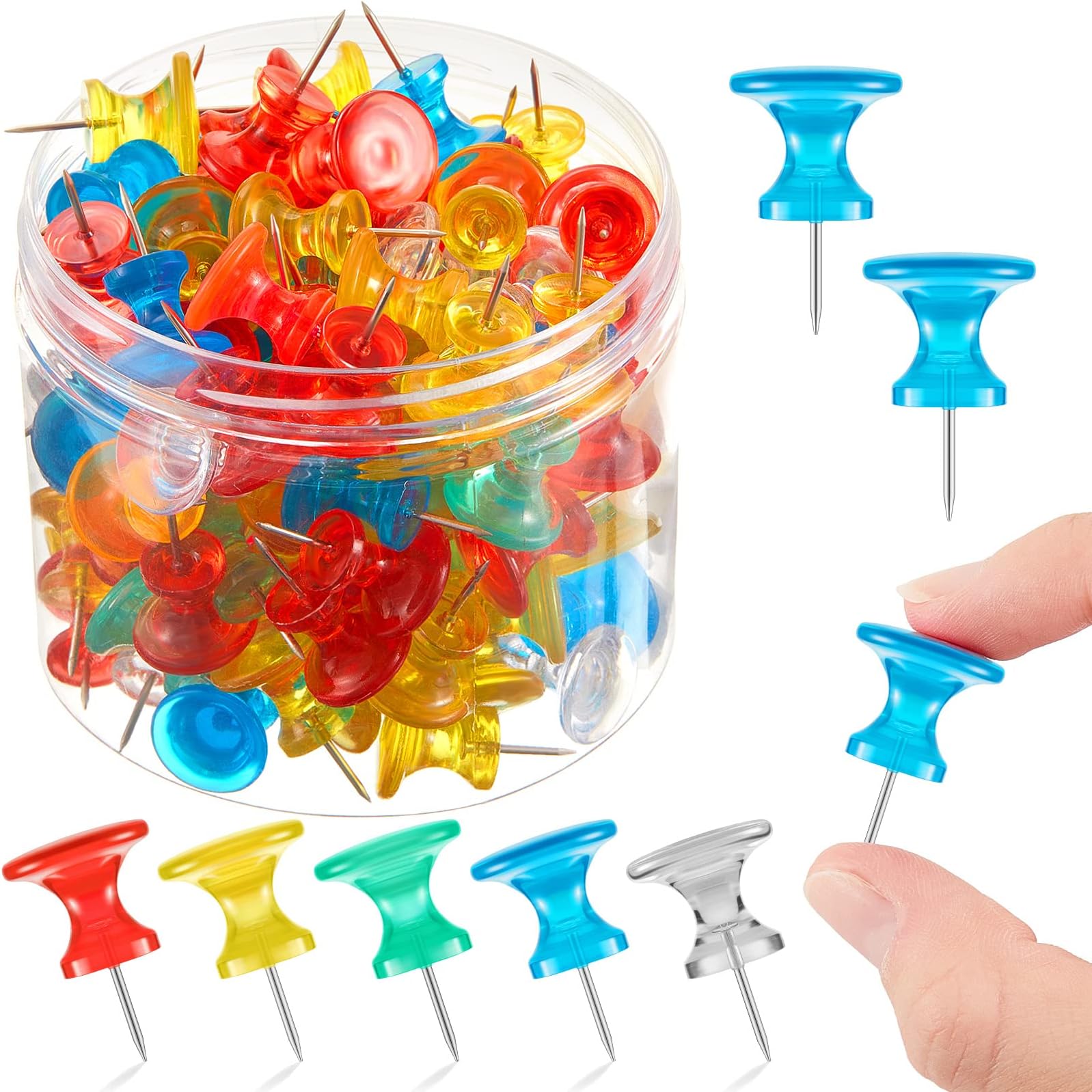 Amazon.com : 60 Pieces Giant Push Pins Big Thumb Tacks Large Tacks ...