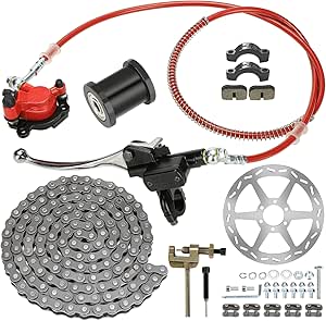 Amazon.com: CILOYU Mini Bike Hydraulic Brake Kit and 35 Chain for Mini ...