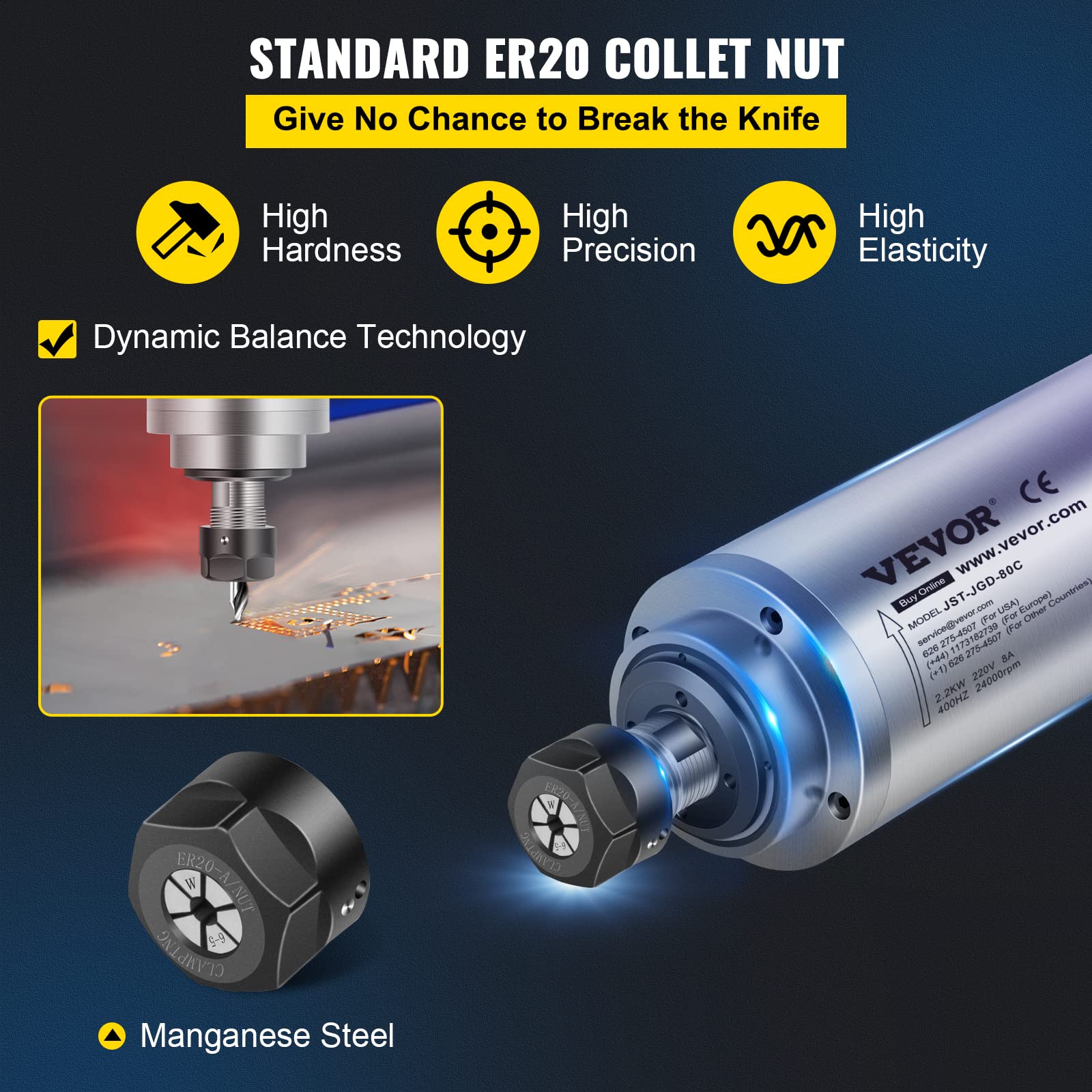 Snapklik.com : Mophorn CNC Spindle Motor CNC Spindle Kits Water Cooled ...