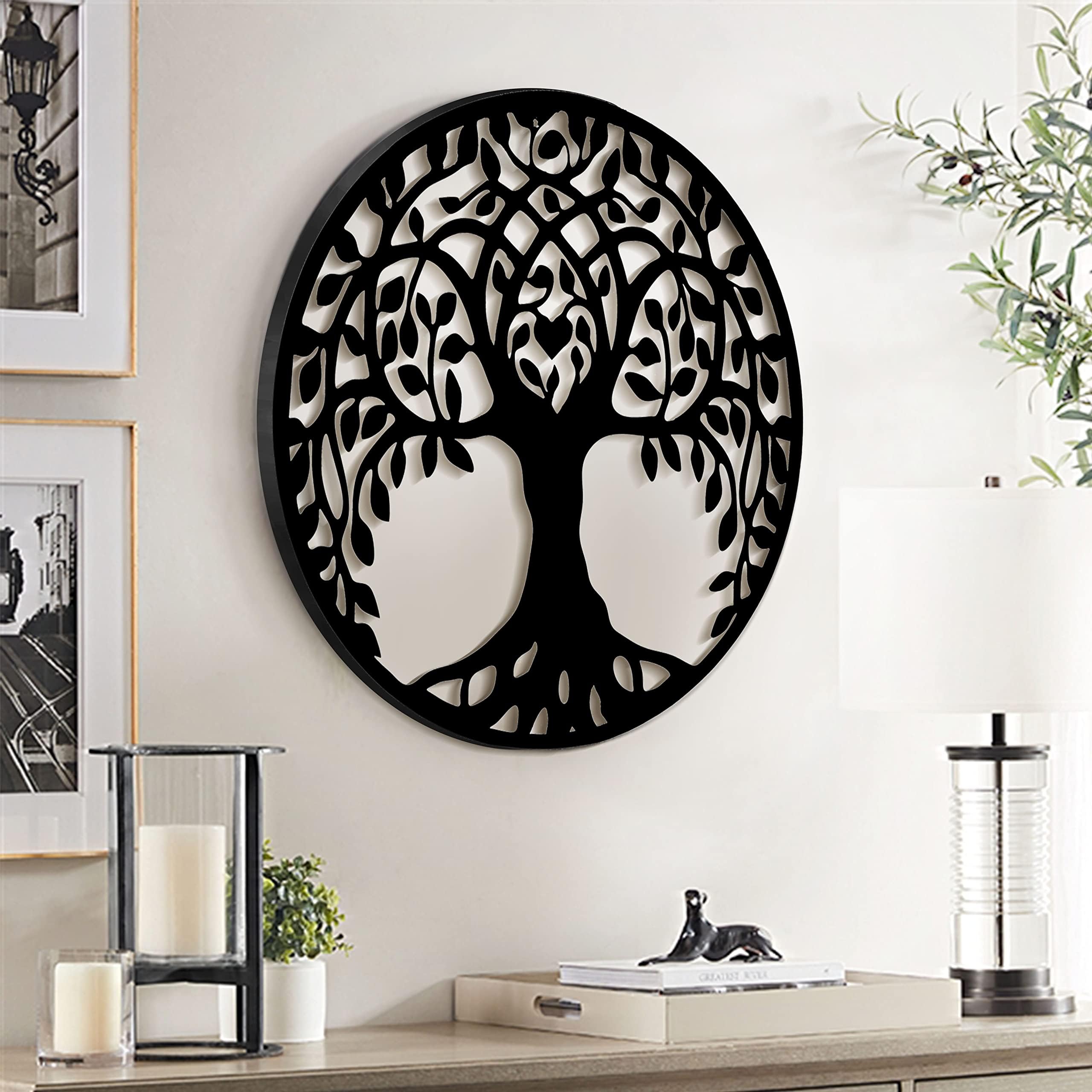 Amazon.com: Lavish Home Wall Décor – Iron Metal Tree of Life Modern ...