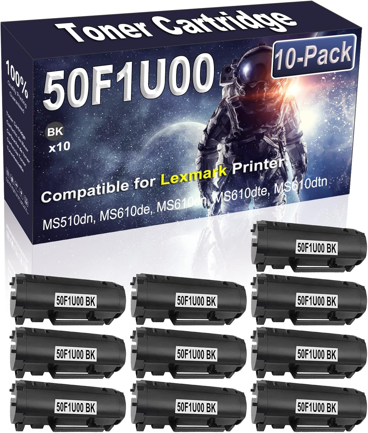 Amazon.com: Jullu 10-Pack Compatible High Capacity MS510dn MS610de ...