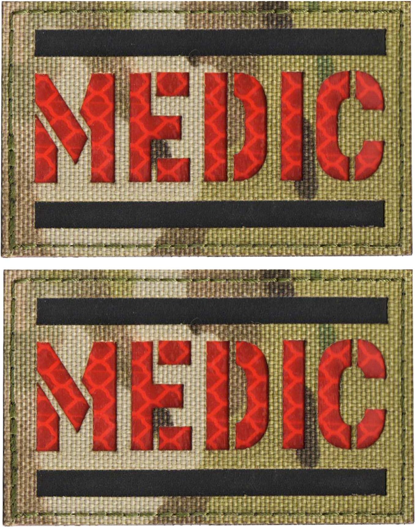 Amazon.com: Infrared Medic Tactical Morale Patch in Multicam with Hook ...