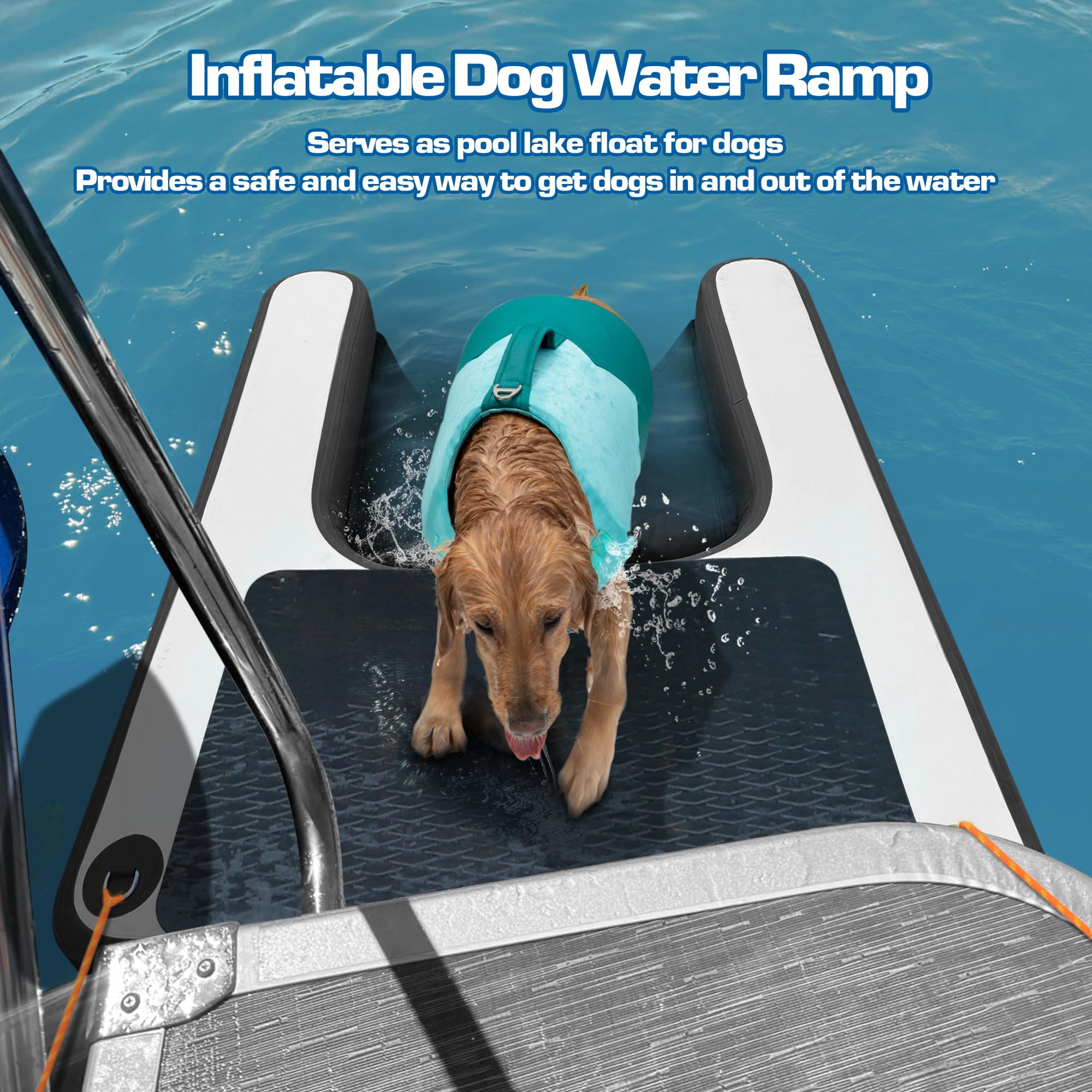 Snapklik.com : AWSUM Inflatable Dog Water Ramp Extra Large Dog Boat ...