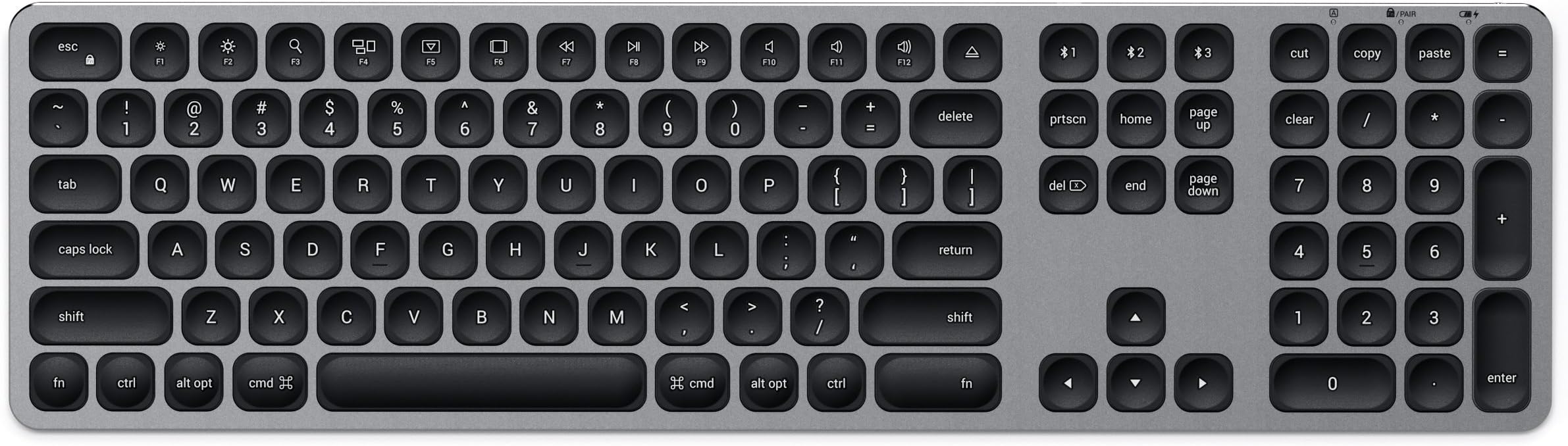 Amazon.in: Buy SATECHI Aluminum Bluetooth Keyboard with Numeric Keypad ...