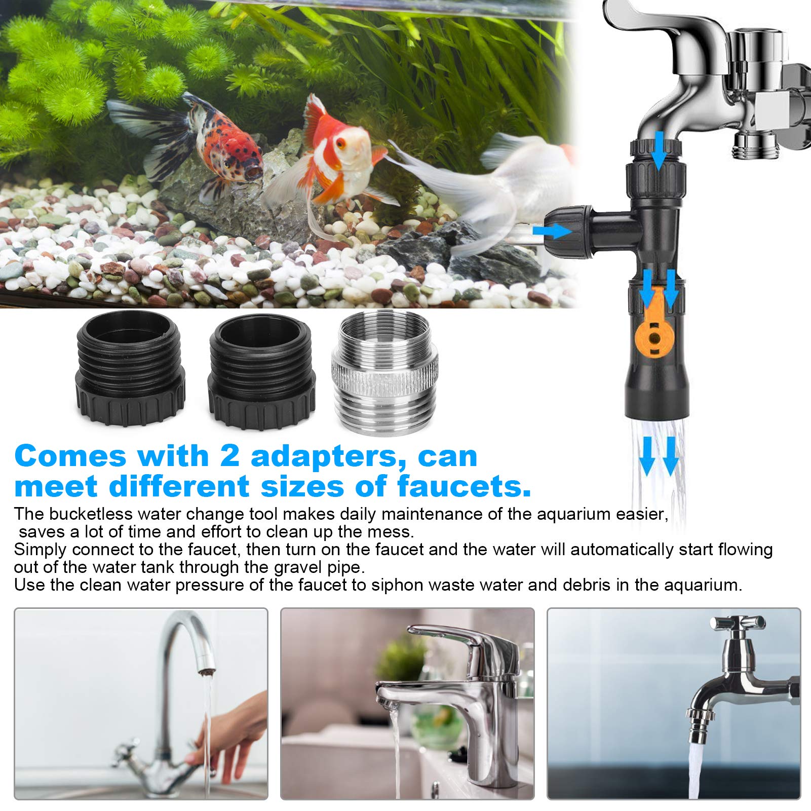 Snapklik.com : EVTSCAN Aquarium Water Changer, Fish Tank Water Changer ...