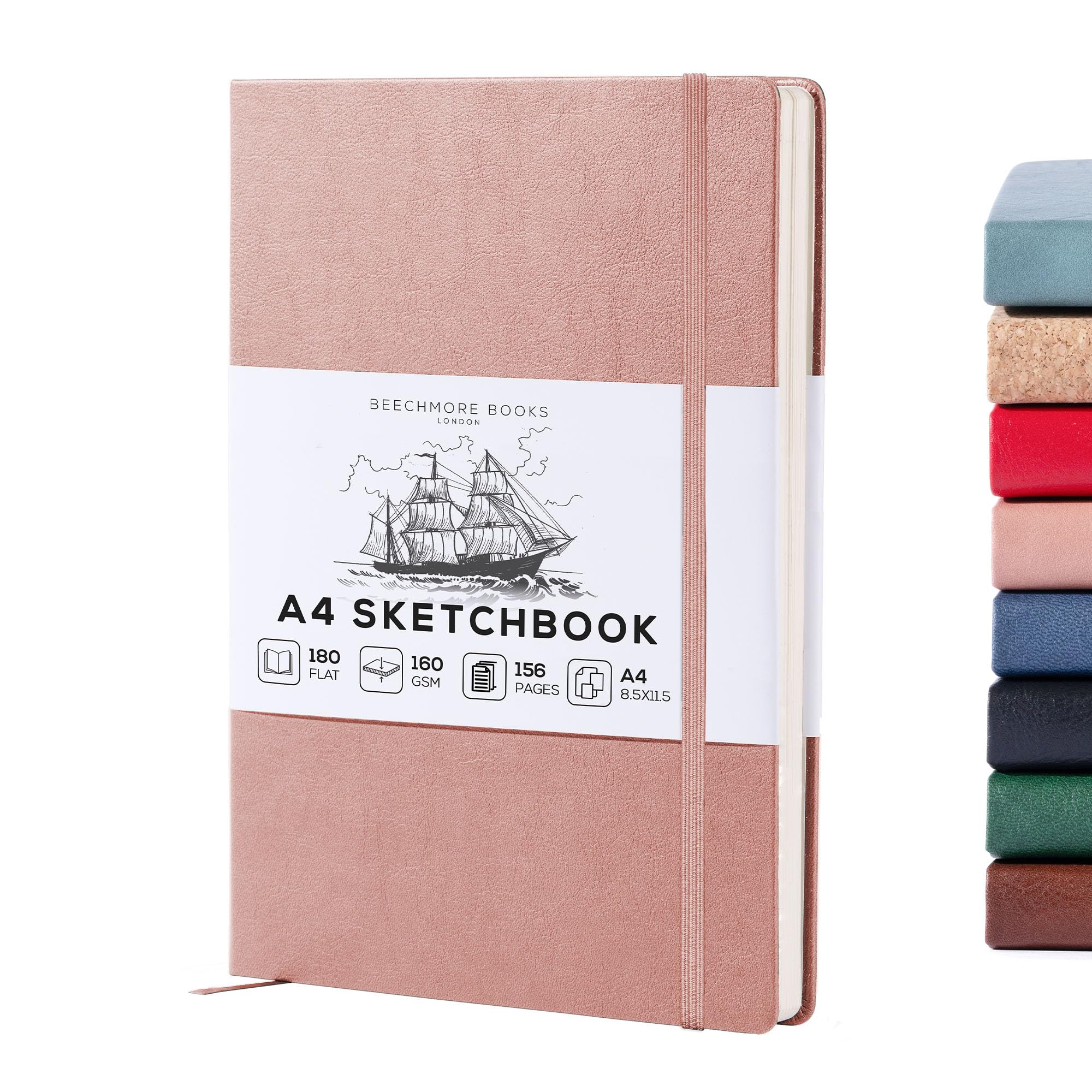 BEECHMORE BOOKS Sketch Book, A4 8.5 x 11.5 inch Blank Sketchbook for ...