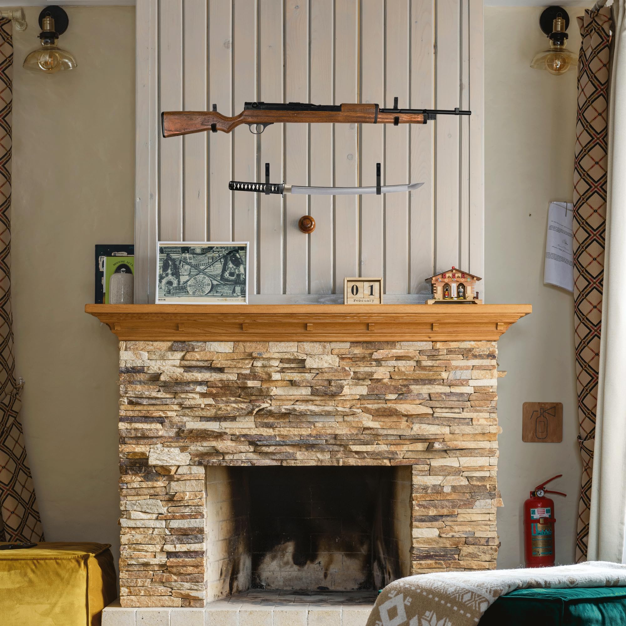 Snapklik.com : EVCUHASL Gun Rack Wall Mount, Horizontal Metal Rifles ...